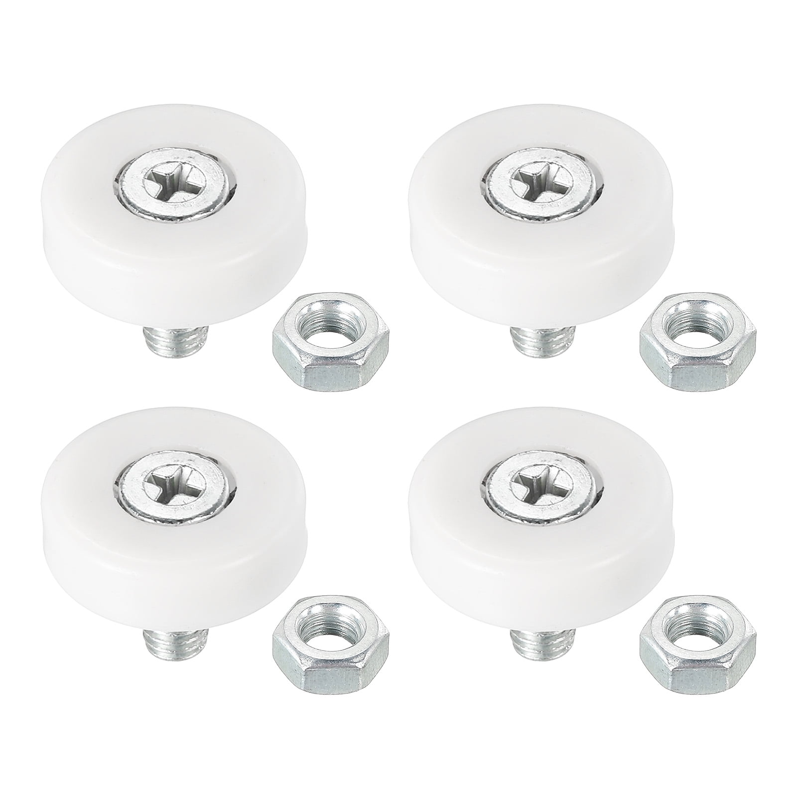 Uxcell 22mm Drawer Rollers, 4 Plastic Drawer Pulley Replacement Wheels ...