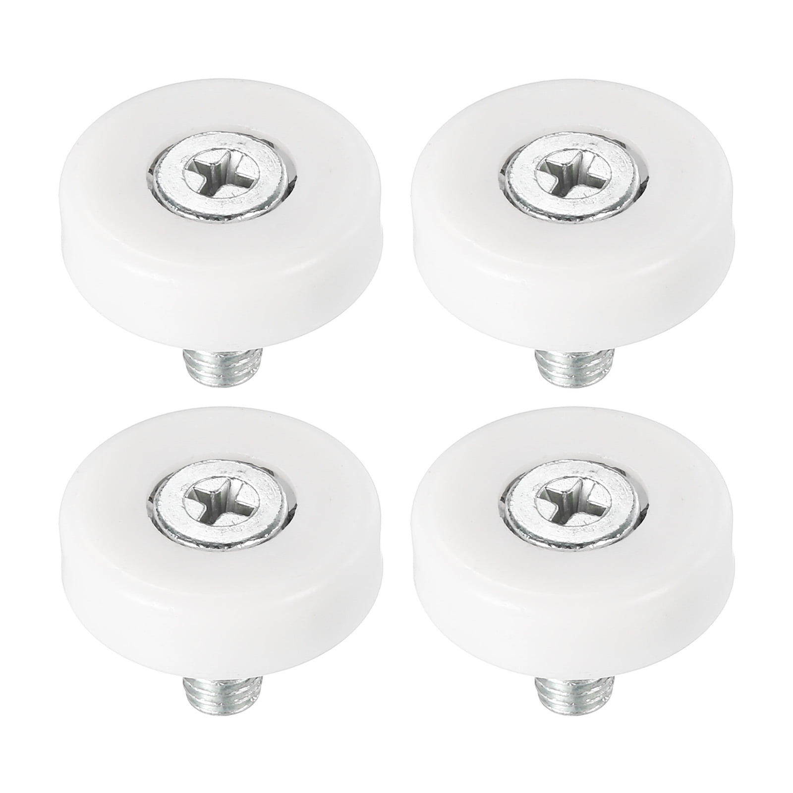 Uxcell 22mm Drawer Rollers, 4 Plastic Drawer Pulley Replacement Wheels ...