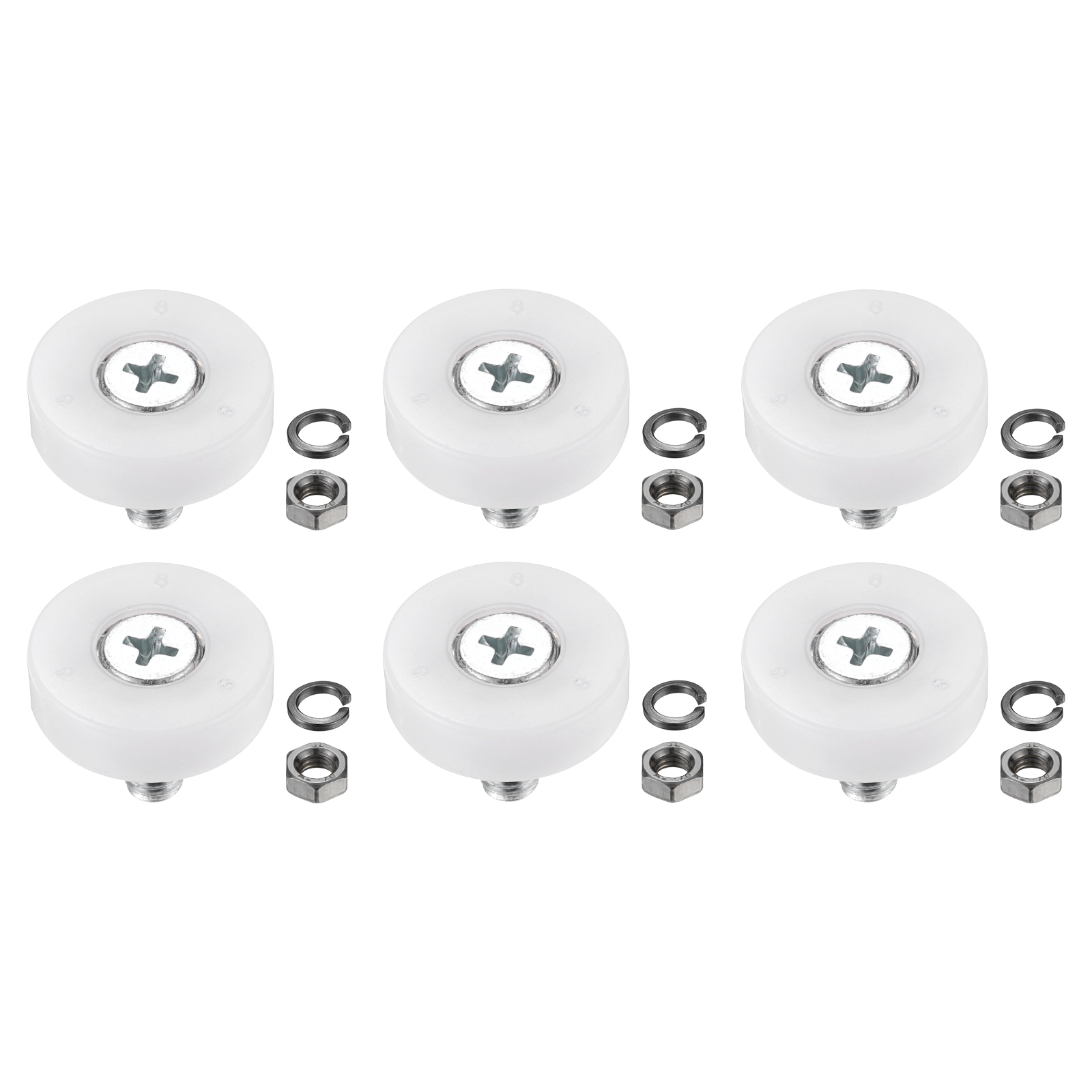 Uxcell 22mm Drawer Rollers, Nylon Positioning Pulleys with Spring ...