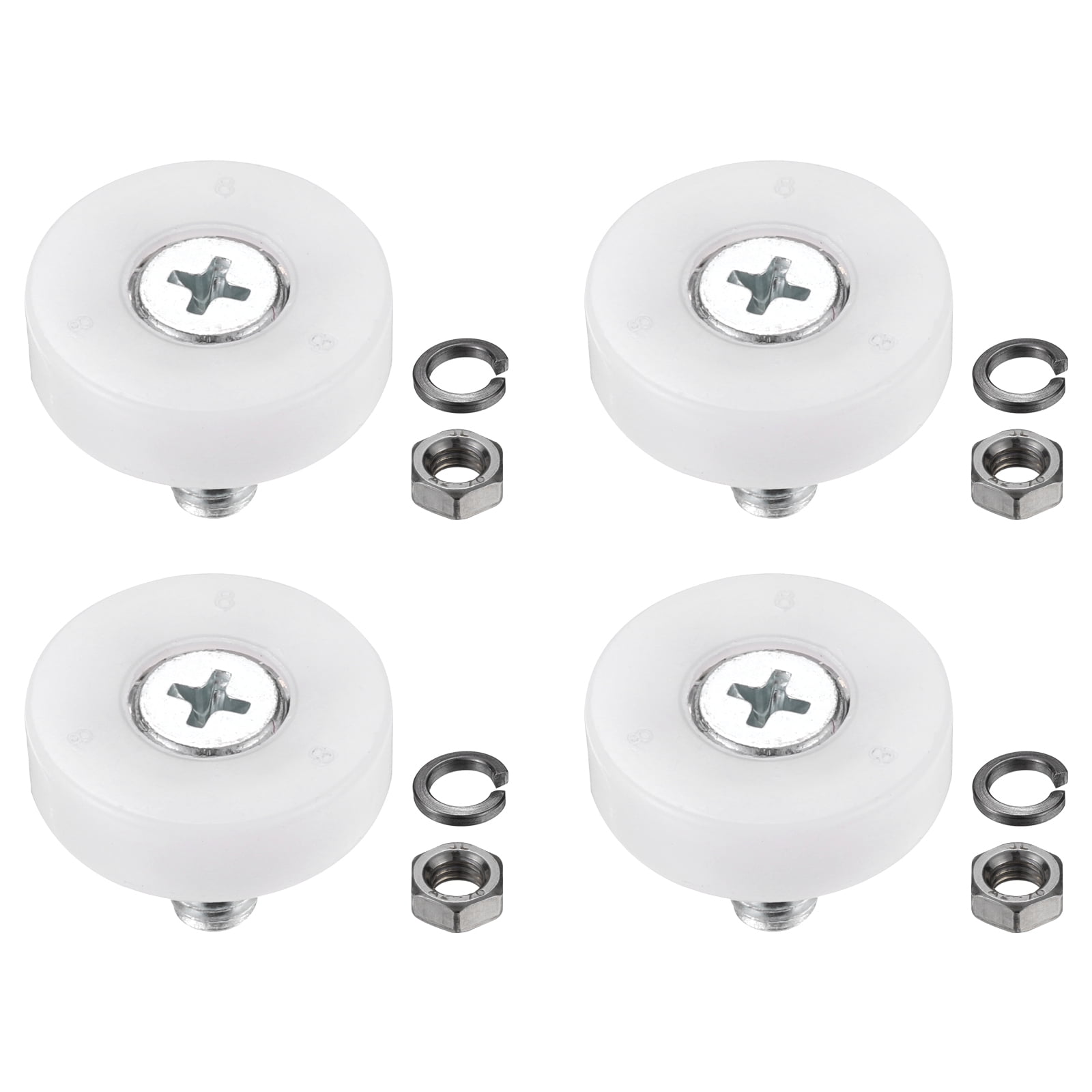 Uxcell 22mm Drawer Rollers, Nylon Positioning Pulleys with Spring ...