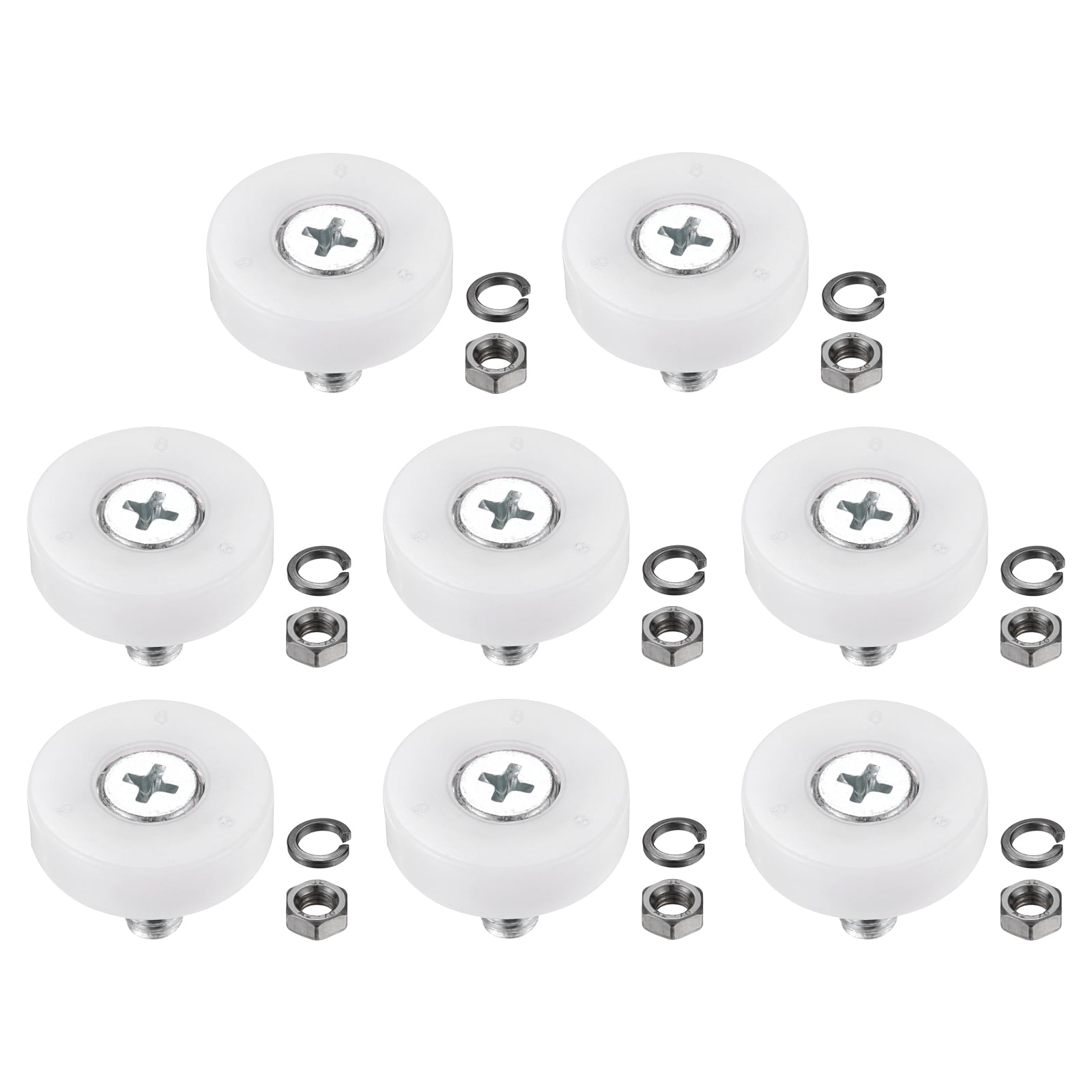 Uxcell 22mm Drawer Rollers, Nylon Positioning Pulleys with Spring ...