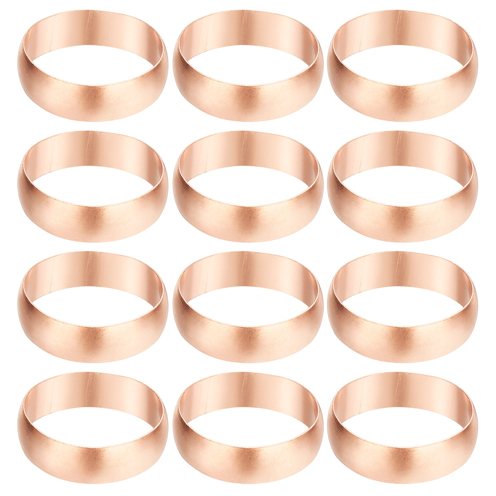Uxcell 22mm Tube OD Compression Sleeves Ferrules, 12pcs Copper Ferrule ...