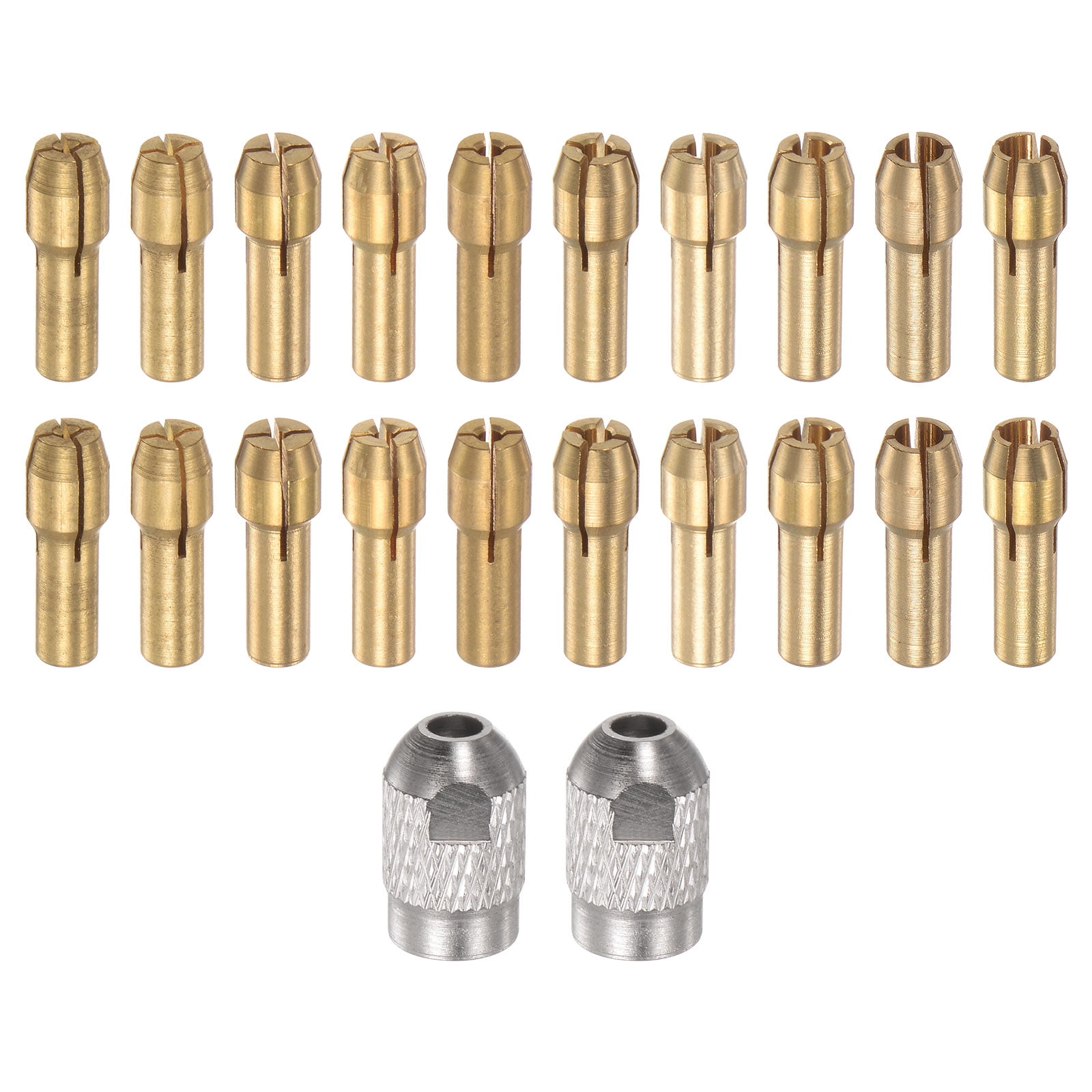 Uxcell 22pcs 0.5-3.2mm M8 Brass Drill Chucks Collet Bit Sets Rotary ...