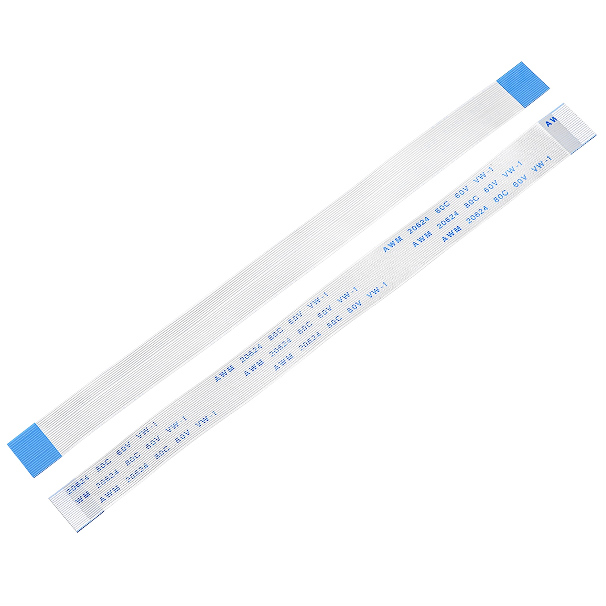 Uxcell 22pins Flexible Flat Cable FPC FFC A Type Ribbon Cable PE White ...