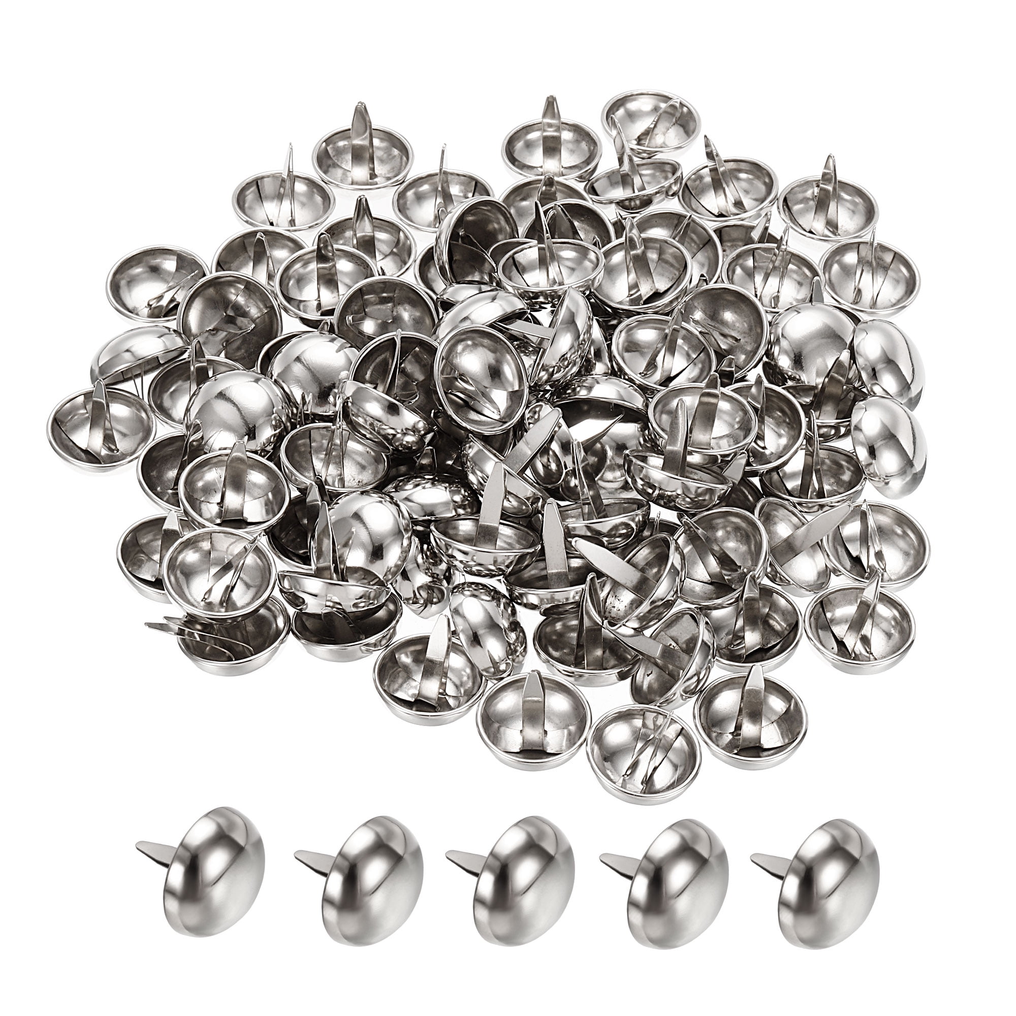 Uxcell 22x23mm Mini Brads Round Paper Fasteners for Art Crafting ...