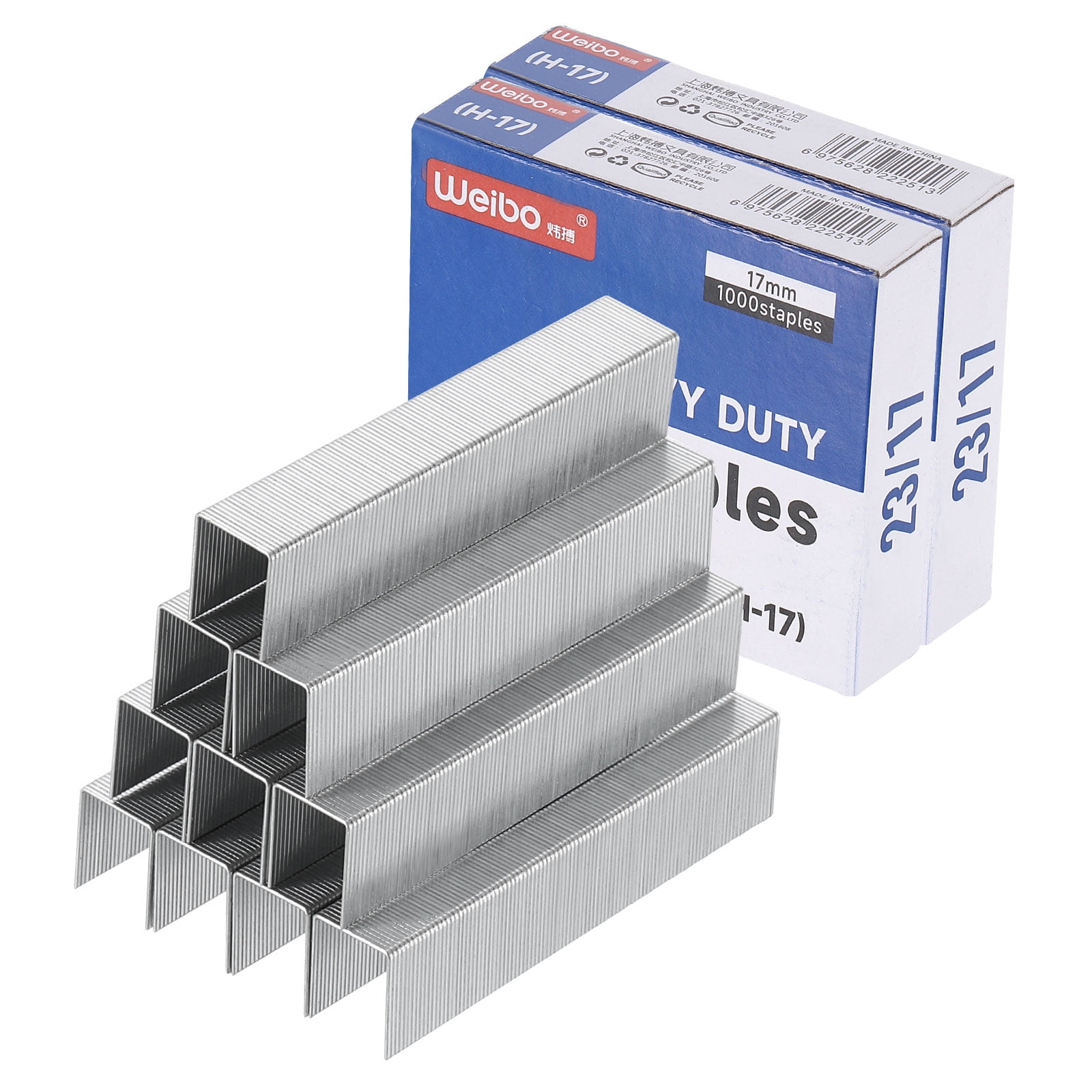 Uxcell 23/17 Staples for Stapler, 2Box 2000pcs 11/16" Leg Clinch Chisel ...