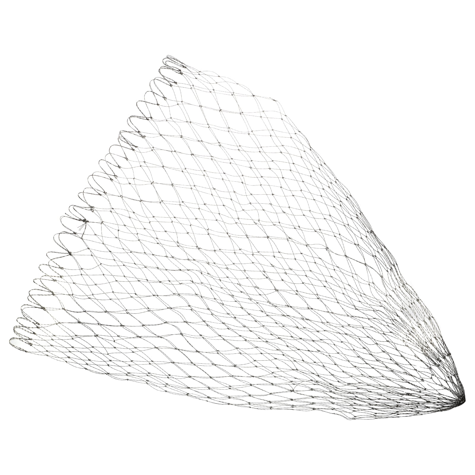 Uxcell 23.6" PE Foldable Landing Net Fishing Net Replacement 1.18" Mesh ...