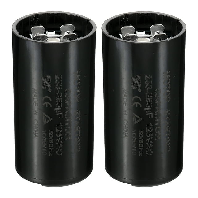 Uxcell 233-280uF/Mfd 125VAC 50/60Hz Motor Start Capacitor CD60 Run ...