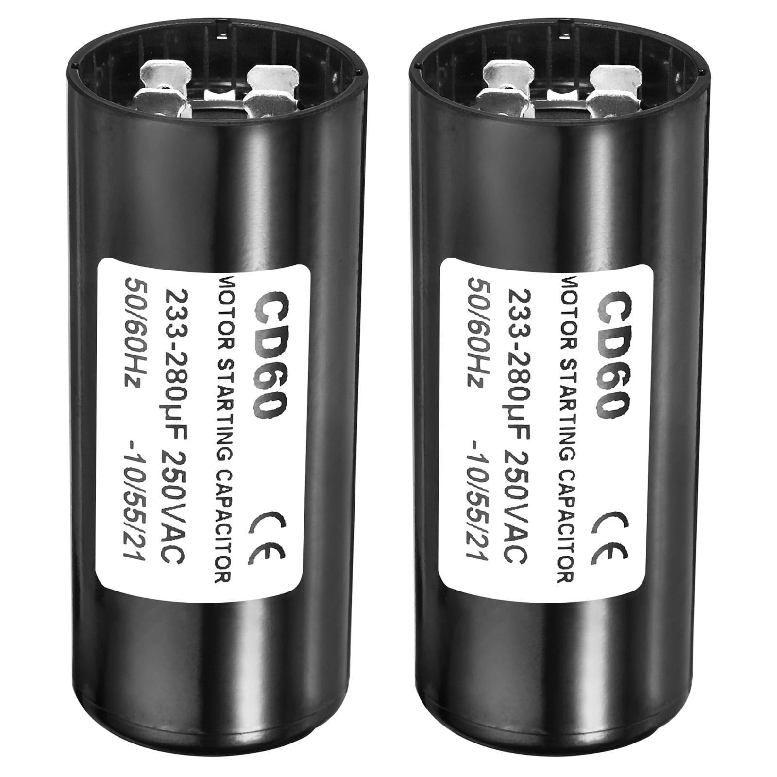 Uxcell 233-280uF/Mfd 250VAC 50/60Hz Motor Start Capacitor CD60 Run ...