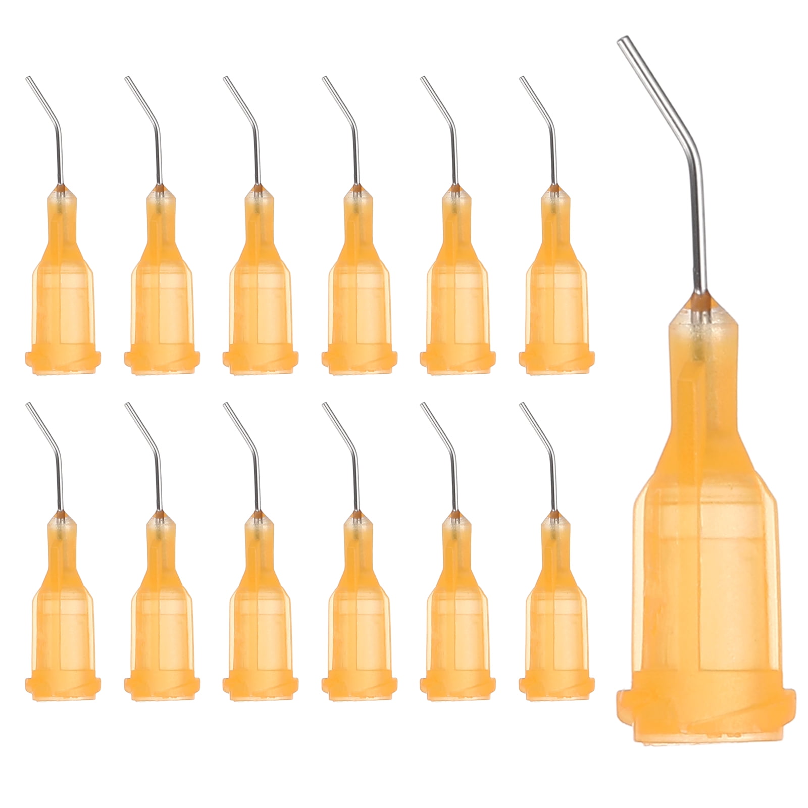Uxcell 23Ga Angled Dispensing Needles, 25Pcs 0.5Inch 45° Curved ...
