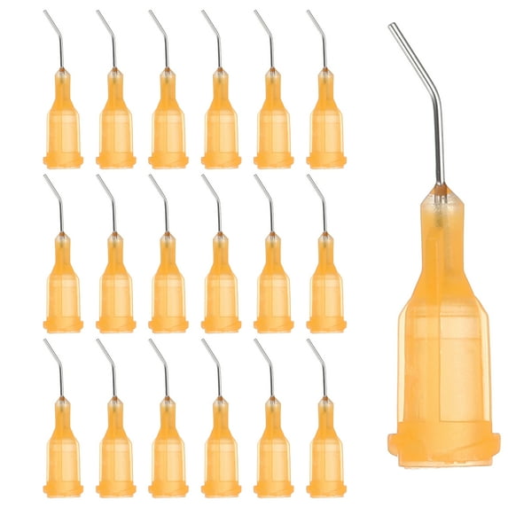 Uxcell 23Ga Angled Dispensing Needles, 66Pcs 0.5Inch 45° Curved ...