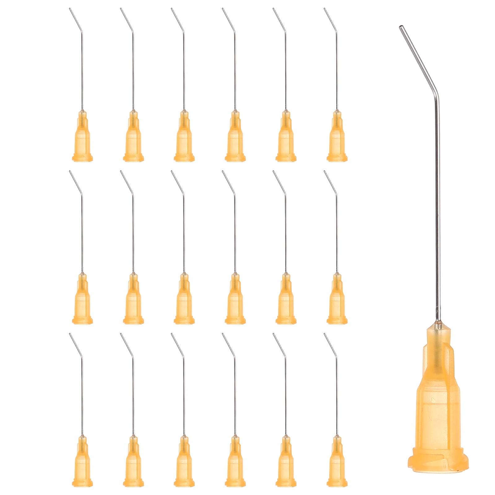 Uxcell 23Ga Angled Dispensing Needles, 66Pcs 1.5Inch 45° Curved ...