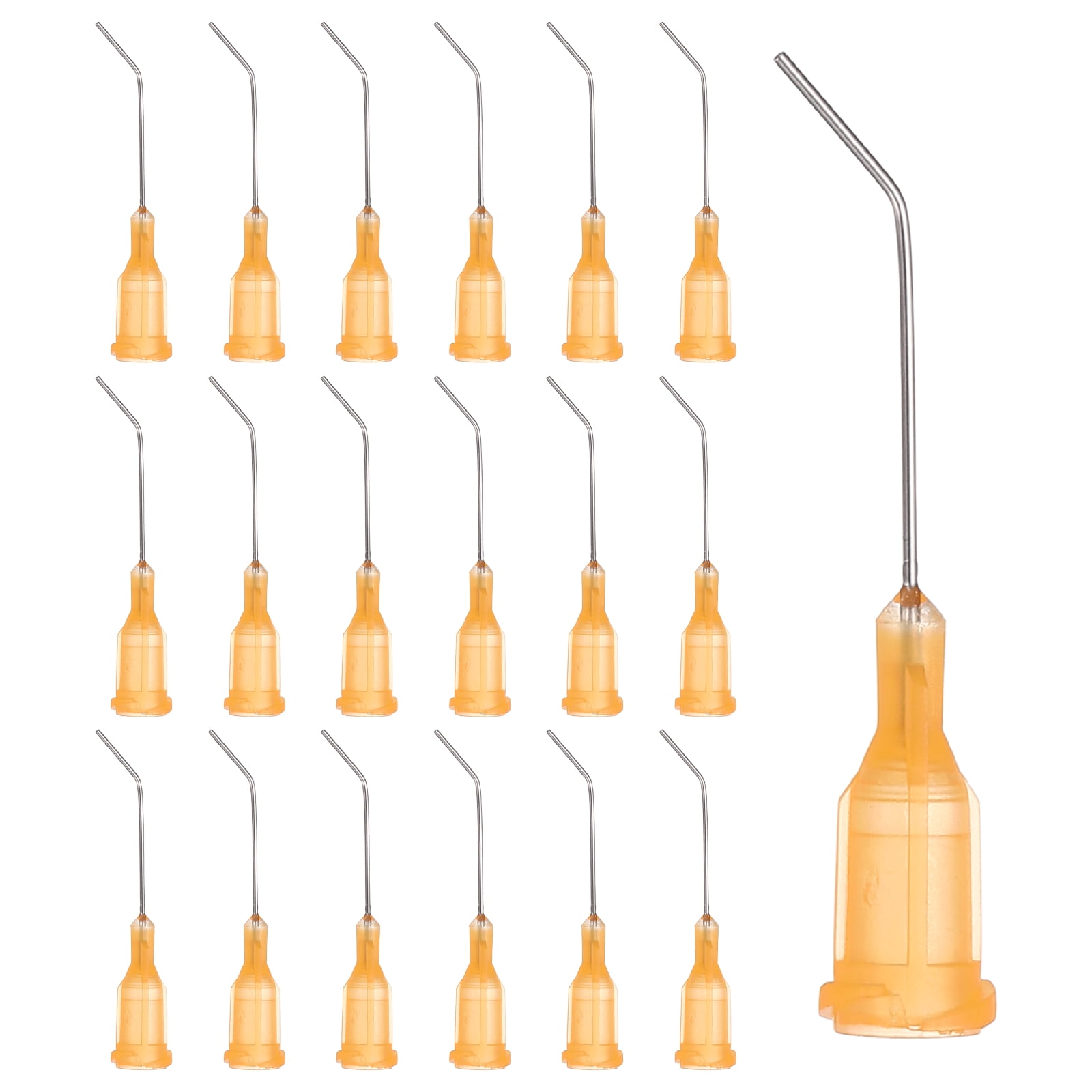Uxcell 23Ga Angled Dispensing Needles, 66Pcs 1Inch 45° Curved ...