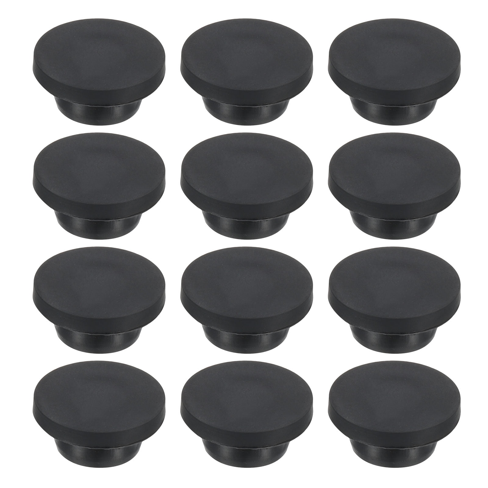 Uxcell 23mm Diameter Rubber Hole Plugs, 12 Pcs Silicone Rubber Round ...