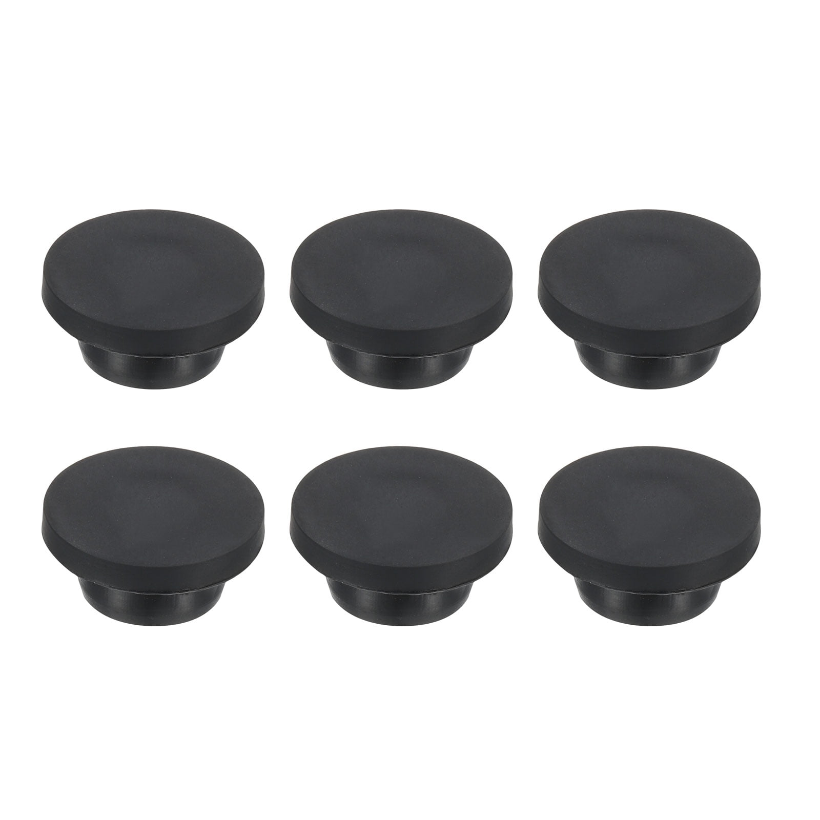 Uxcell 23mm Diameter Rubber Hole Plugs, 6 Pcs Silicone Rubber Round ...