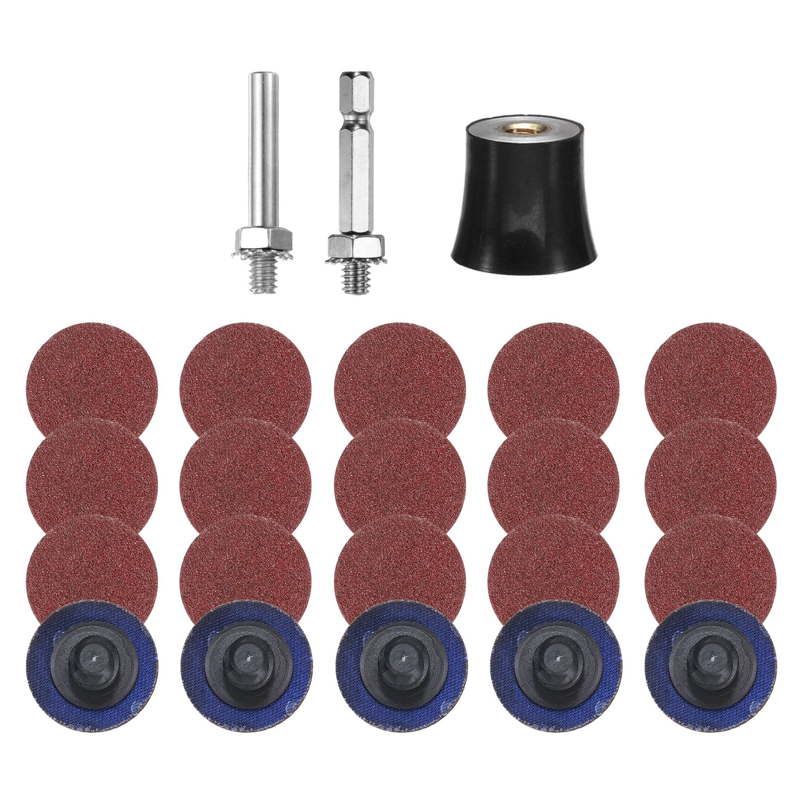Uxcell 23pcs Quick Change Discs Set 1" Roll Lock Sanding Discs with 1/4 ...