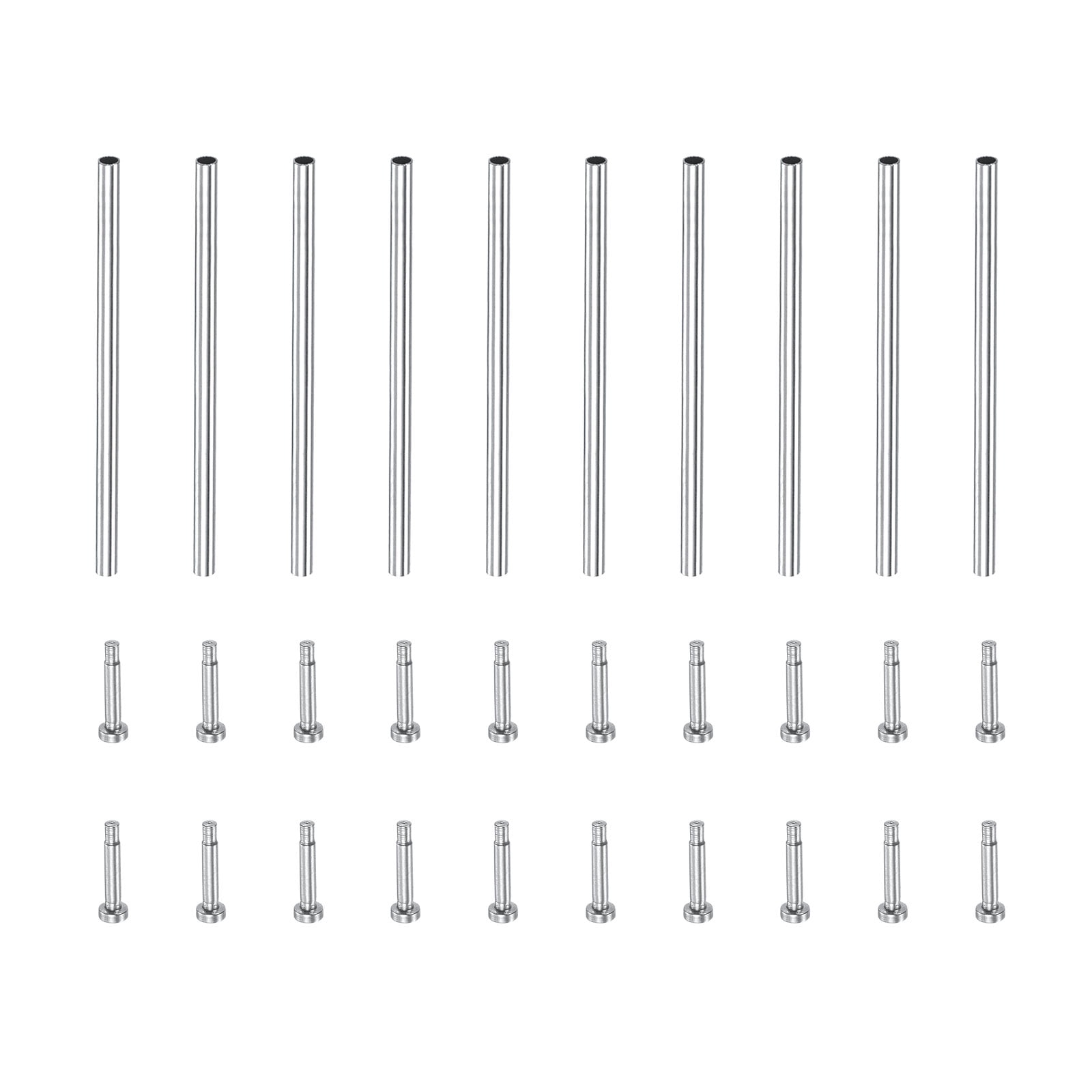 Uxcell 23x1mm Stainless Steel Tube Friction Pins Watch Strap Pressure ...