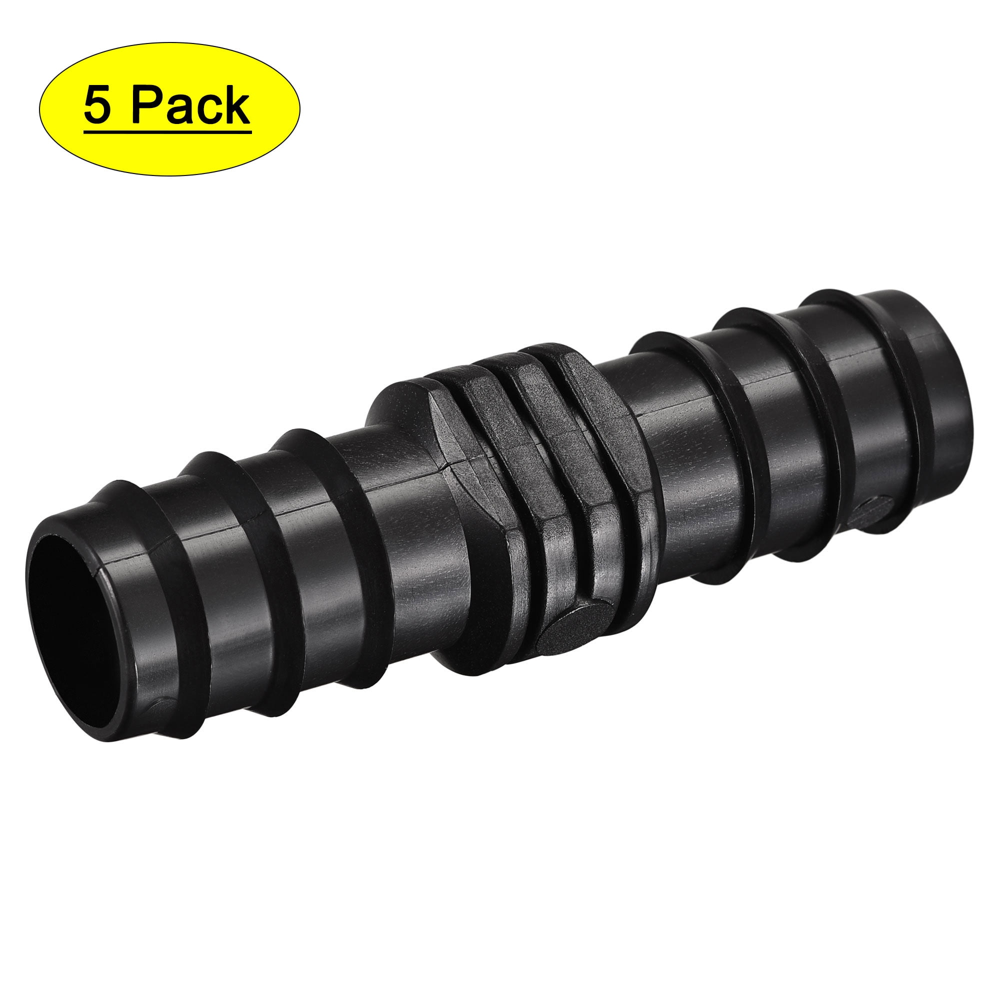 Uxcell 24.5mm Barbed Plastic Hose Barb Fittings 5 Count - Walmart ...