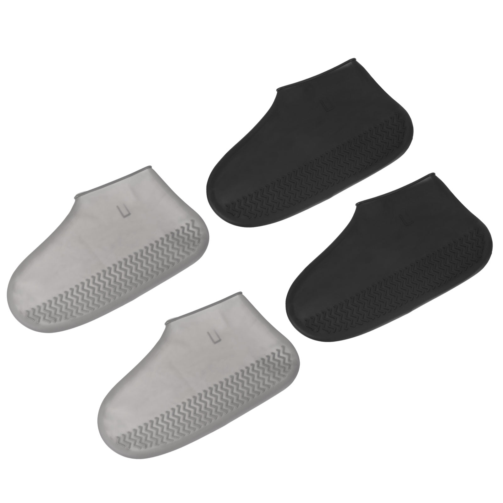 Uxcell 24.5x14cm(L) Waterproof Silicone Shoe Cover Overshoes Rain Boots ...