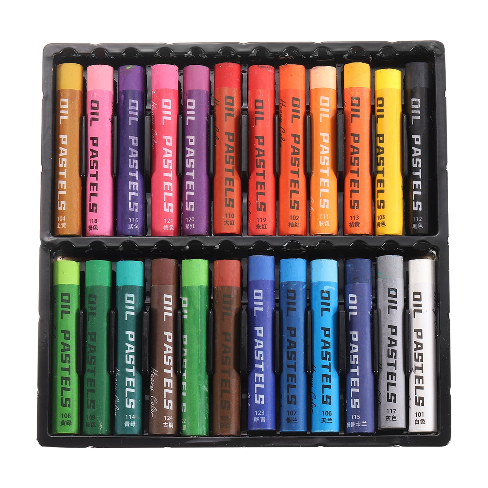 Uxcell 24 Colors Oil Pastels, 24 Color Soft Oil Crayons Creamy Pastels ...
