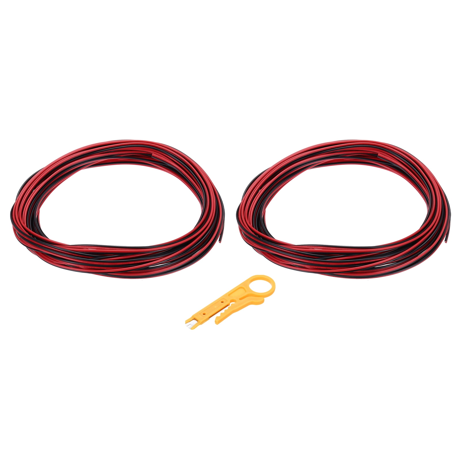 Uxcell 24 Gauge 2-Conductor Silicone Wire, Tinned Copper 16Ft/5M 300V 2 ...