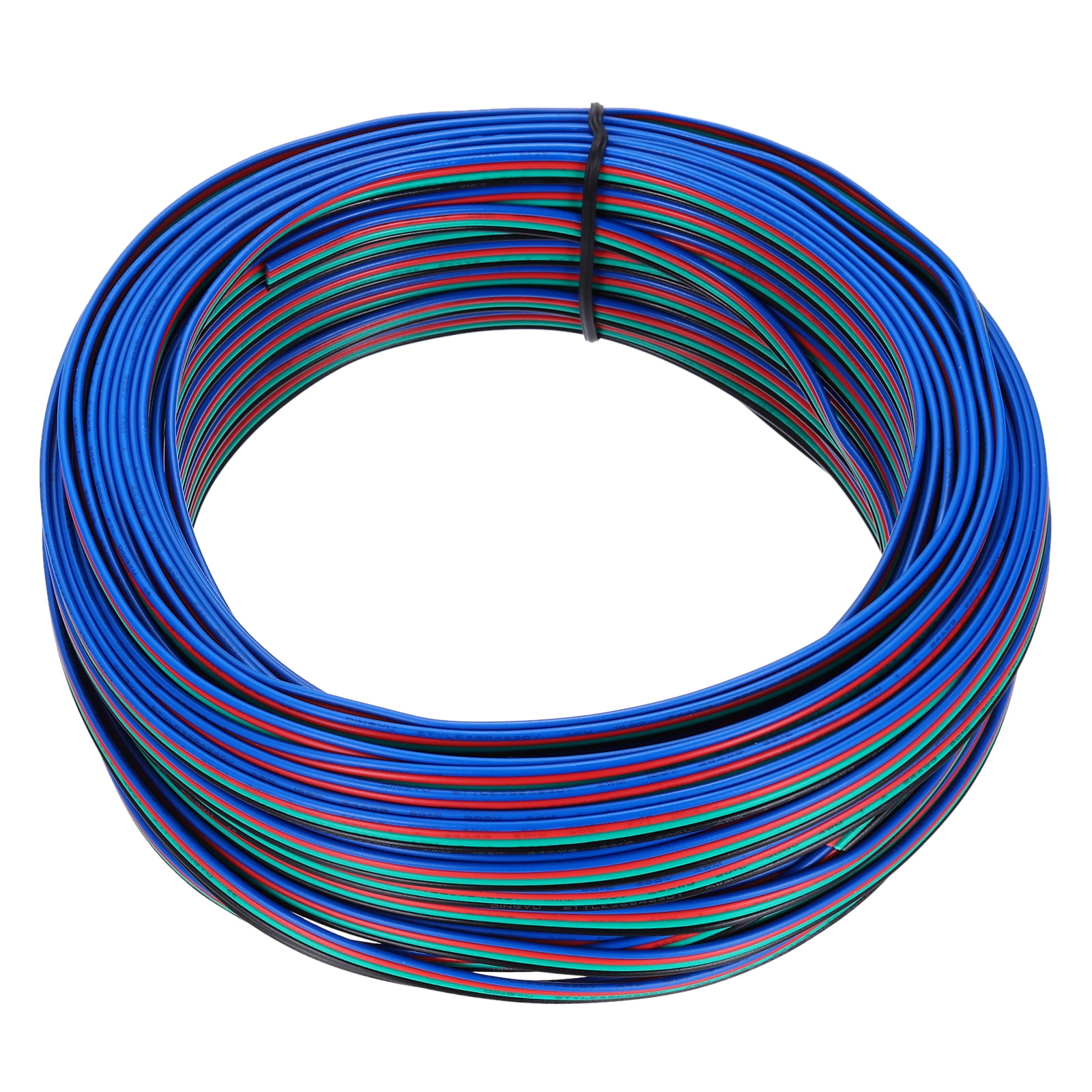 Uxcell 24 Gauge 4 Conductor Electrical Wire Tinned Copper Cable 98FT ...