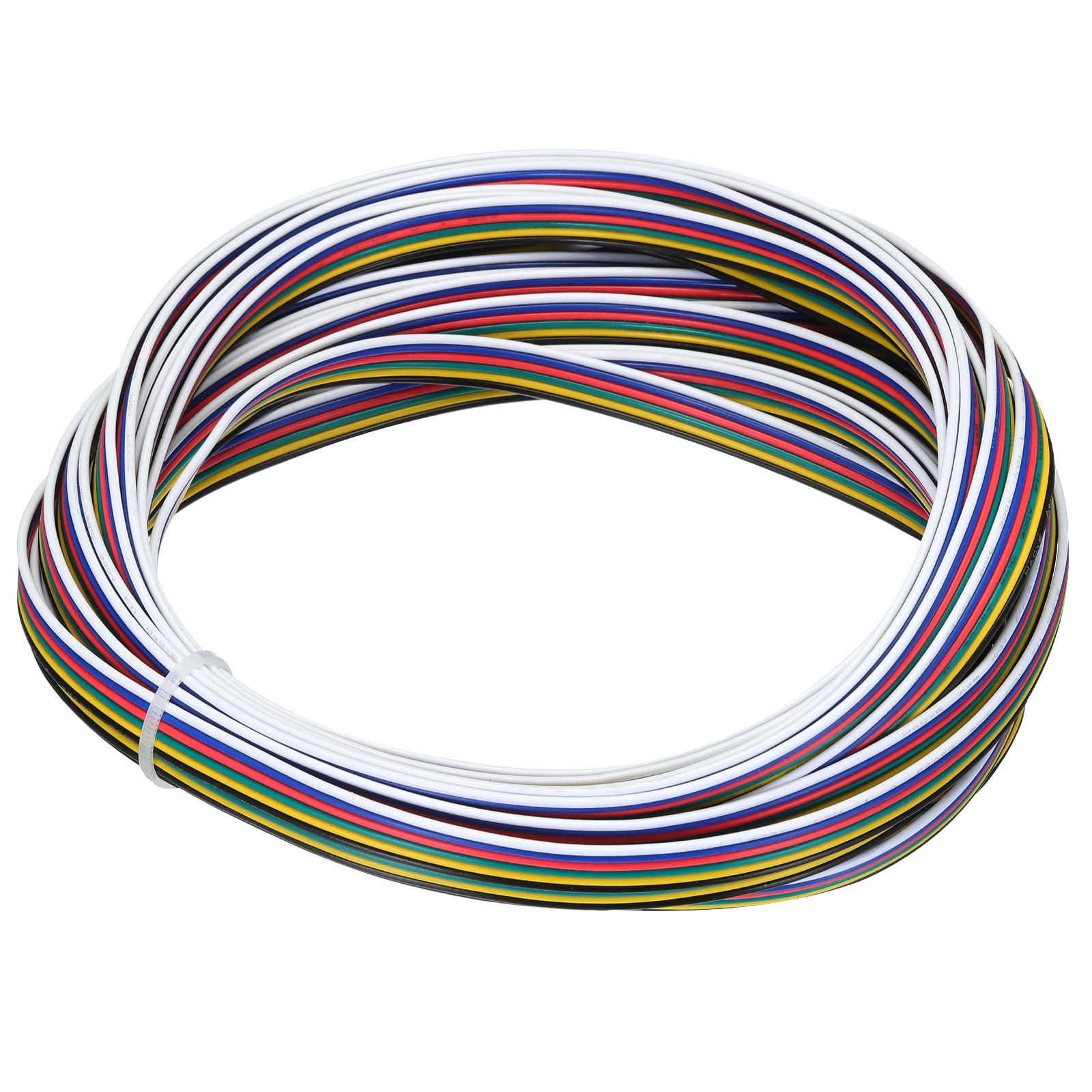 Uxcell 24 Gauge 6 Conductor Electrical Wire Tinned Copper Cable 25FT ...