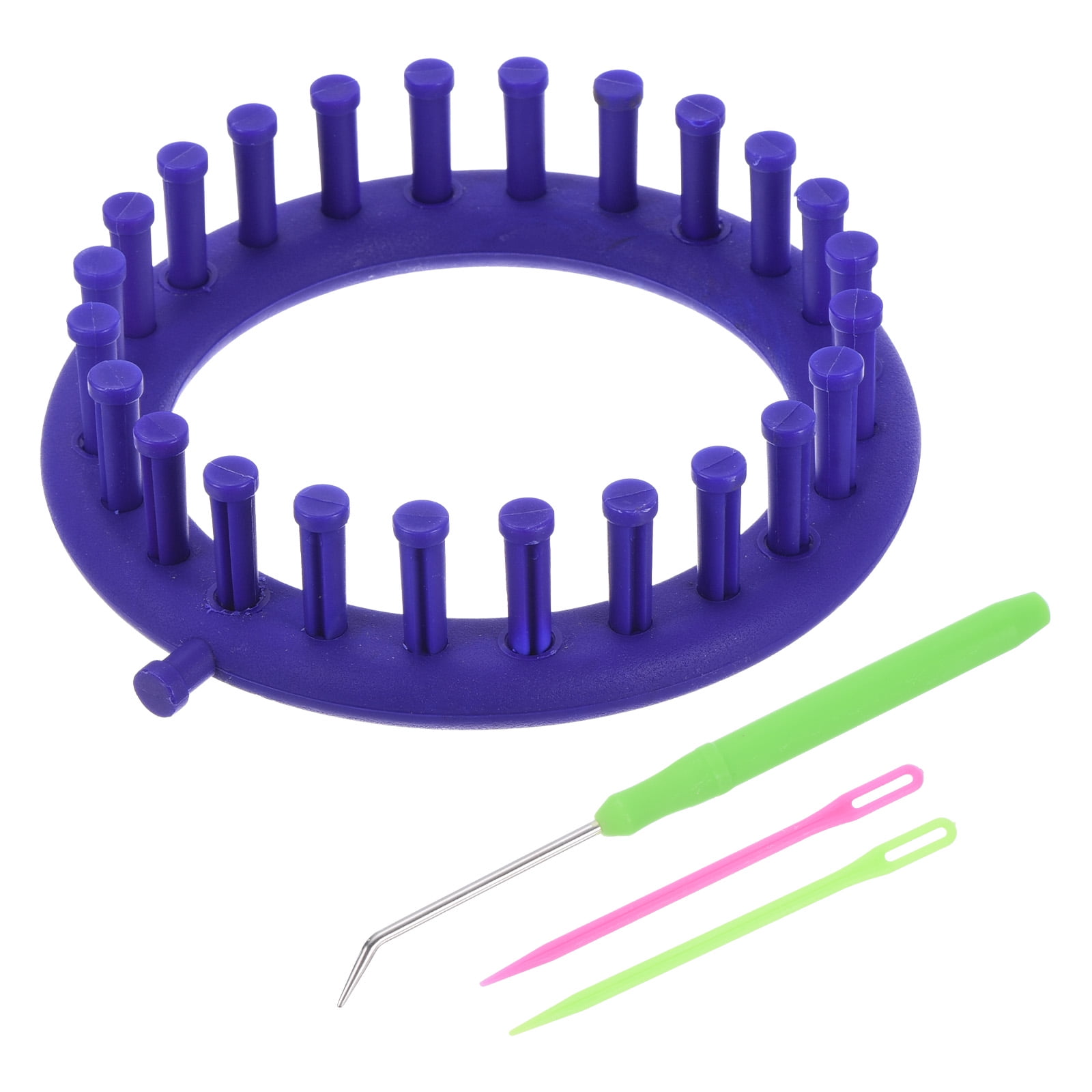 Uxcell 24 Hooks Round Knitting Machines Kit, 14cm OD Darning Weave Tool ...