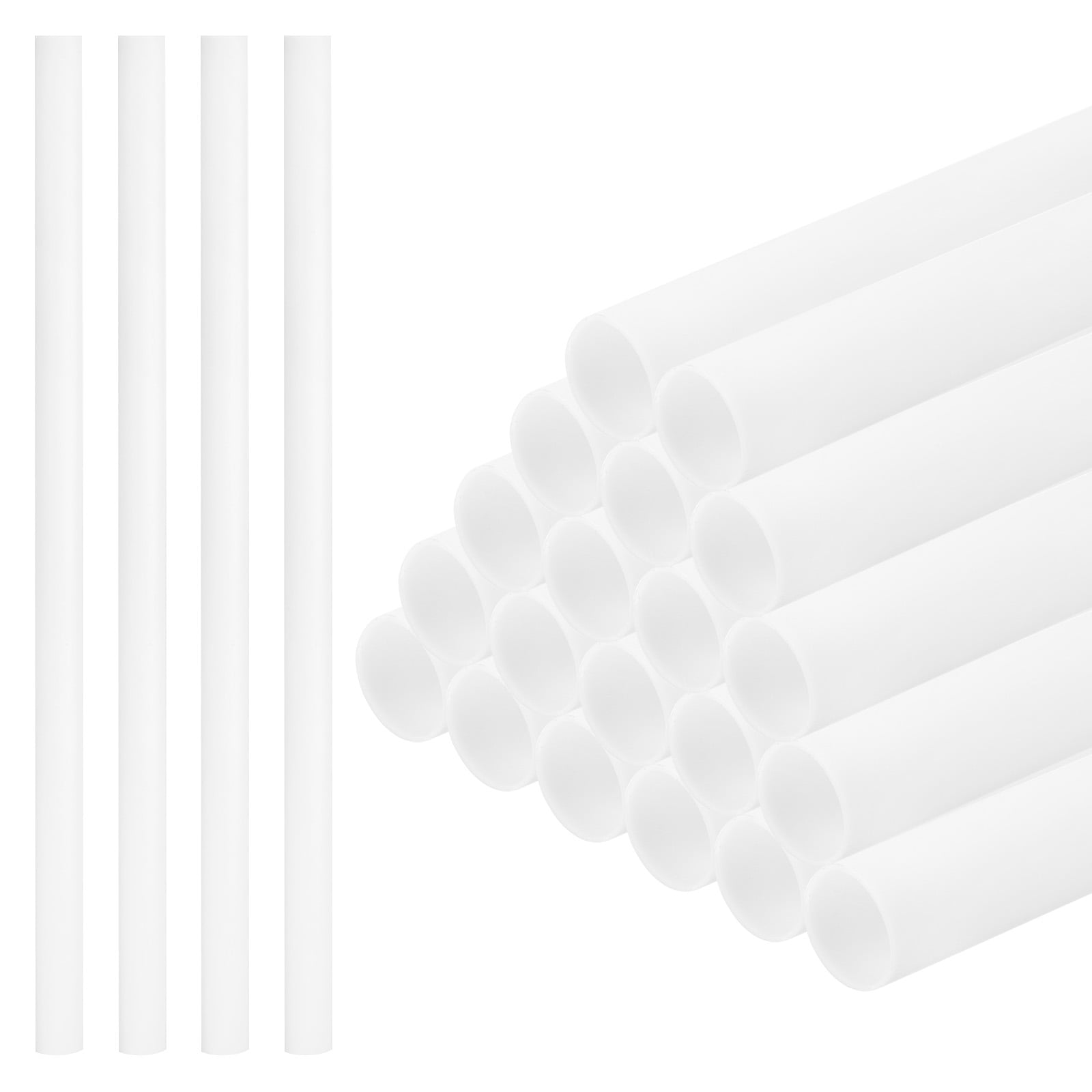 Uxcell 24 Pack Cake Dowels Rods White Plastic Cake Support Straws ...