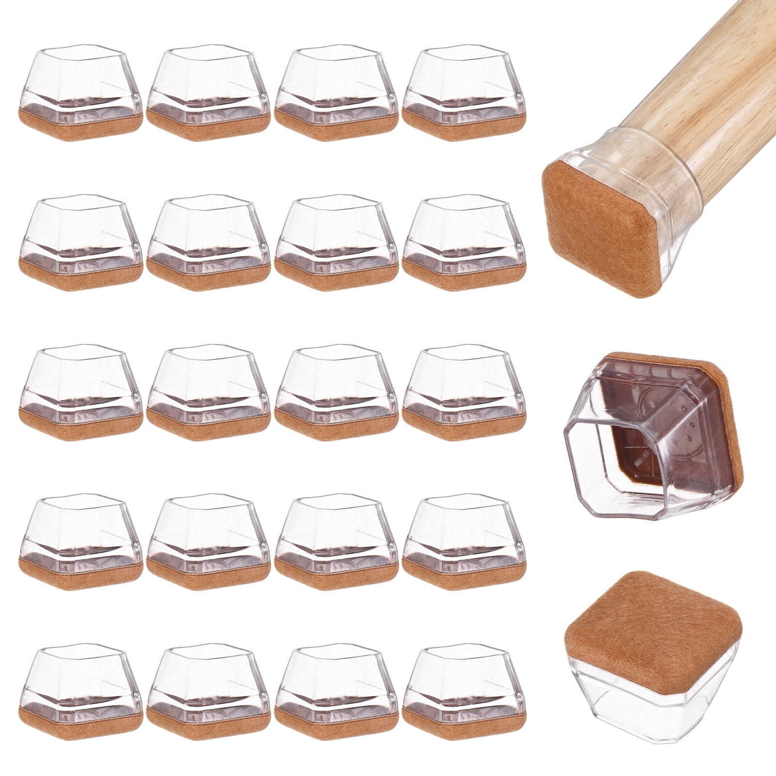 Uxcell 24-Pack Chair Leg Floor Protectors, 1.1-1.45 Inch Silicone Cups ...