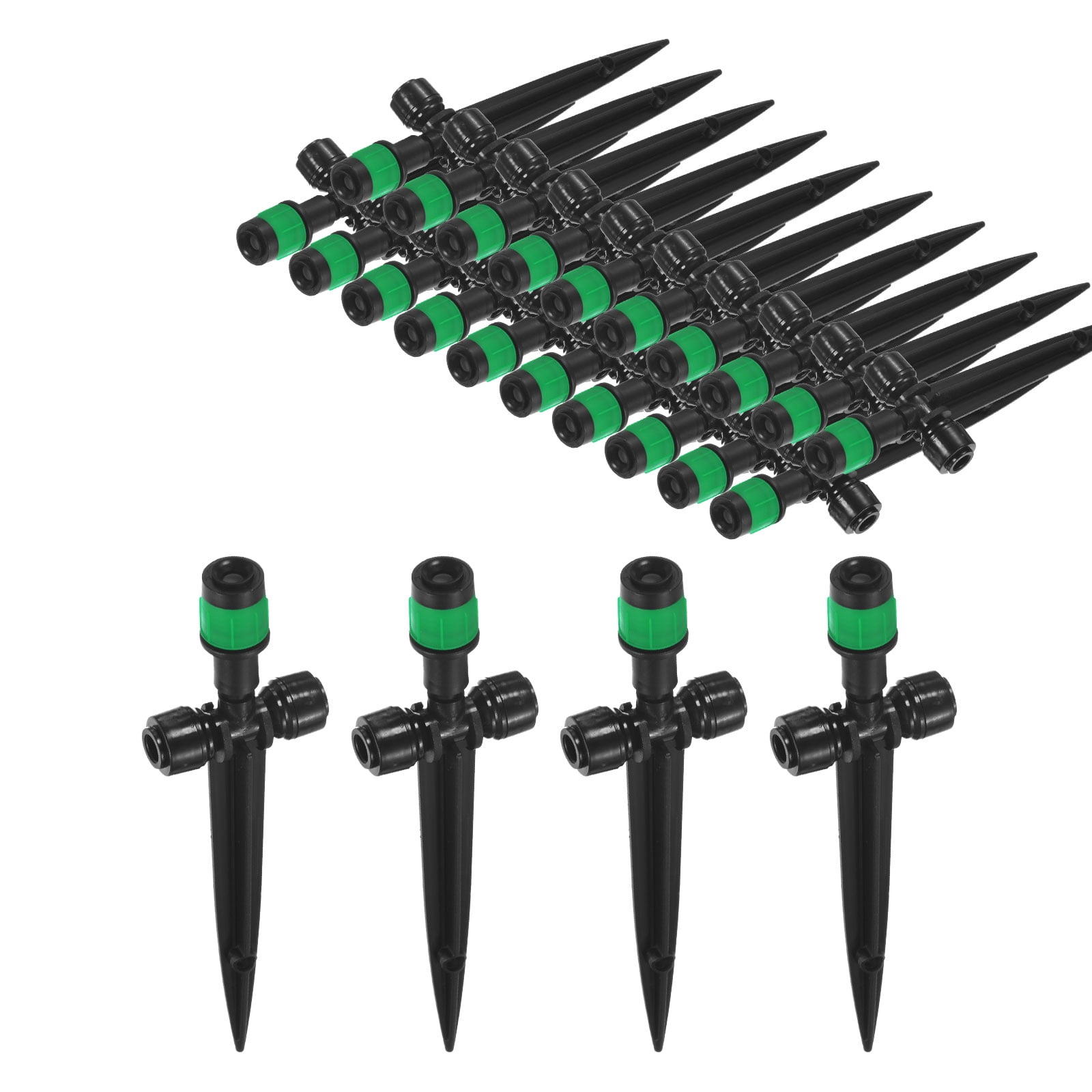 Uxcell 24-Pack Drip Irrigation Emitters, Adjustable 360 Degree Water ...
