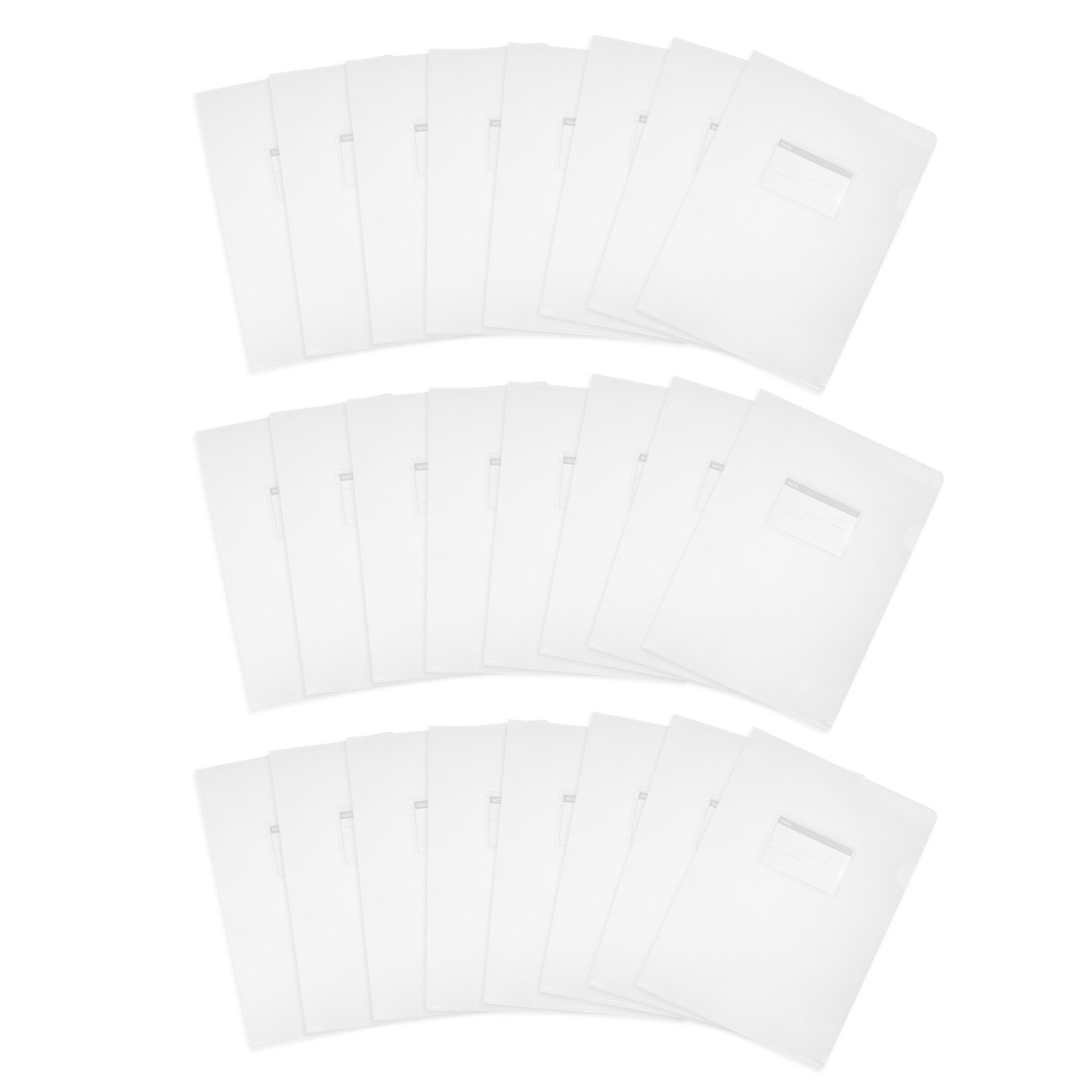 Uxcell 24 Pack L-Type Plastic Folders, Letter Size Clear Folders for ...