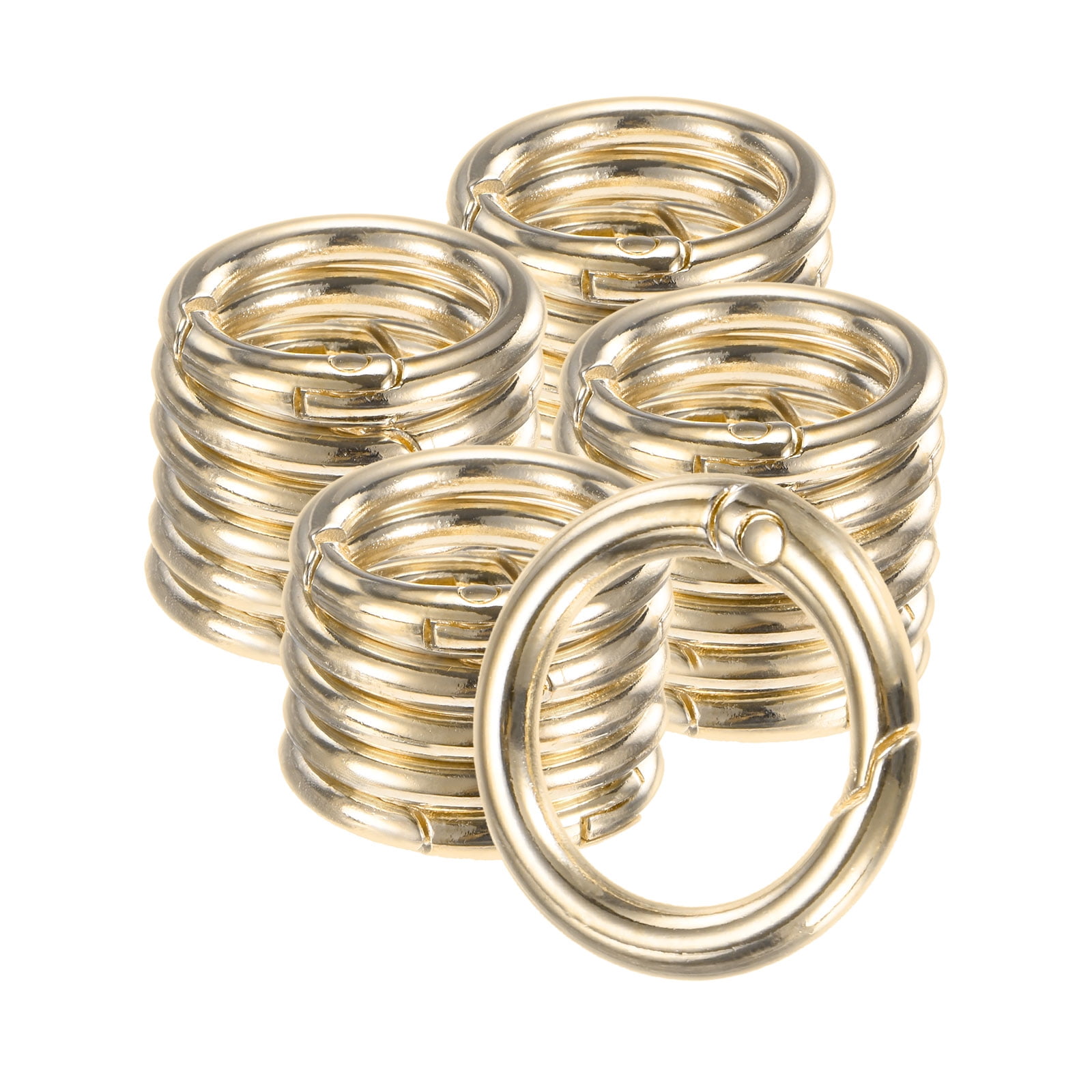 Uxcell 24-Pack Metal Spring O Rings, 5/8" Zinc Alloy Spring Keyring ...