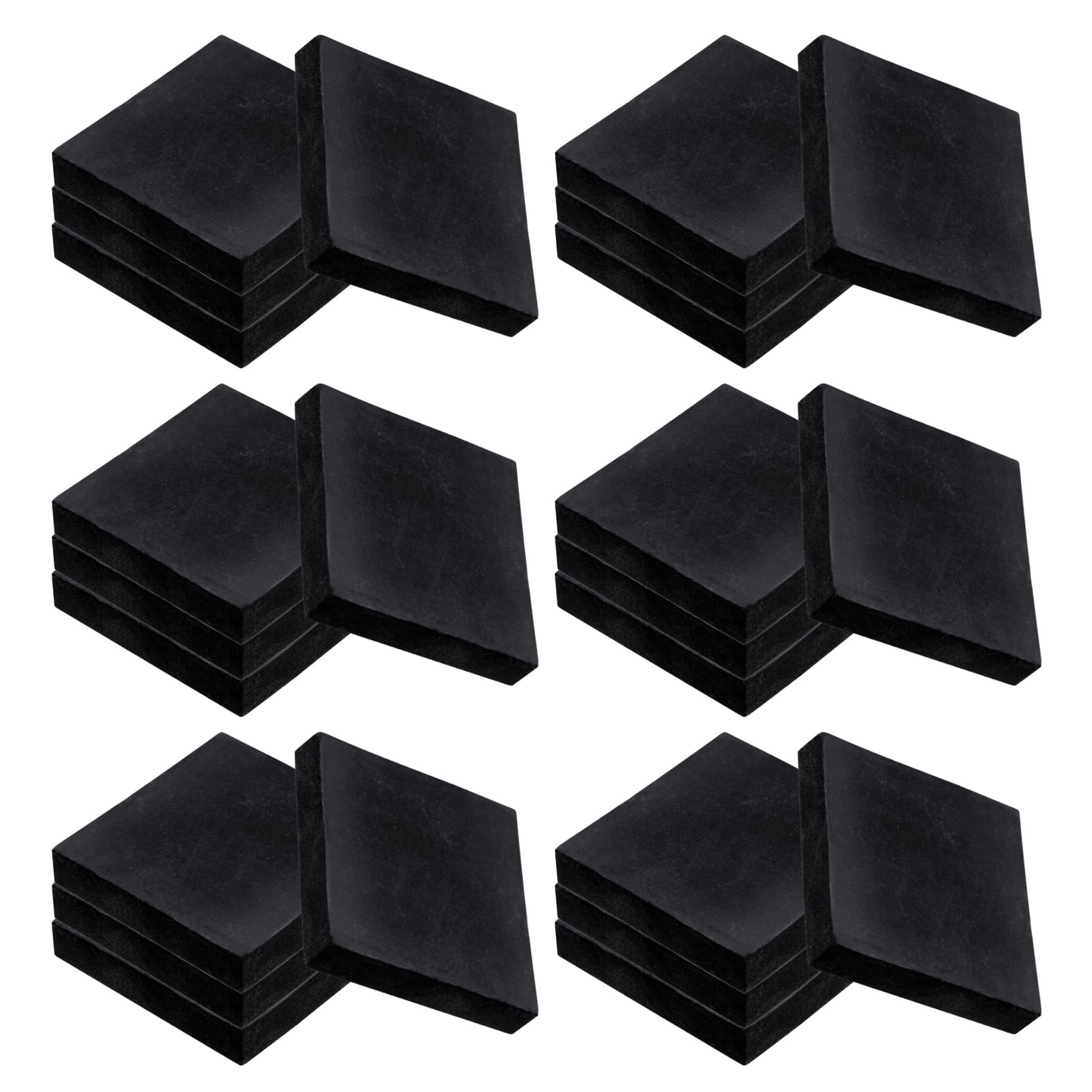 Uxcell 24 Pack Rubber Anti Vibration Pads, 2" x 2" x 0.4" Square Rubber ...