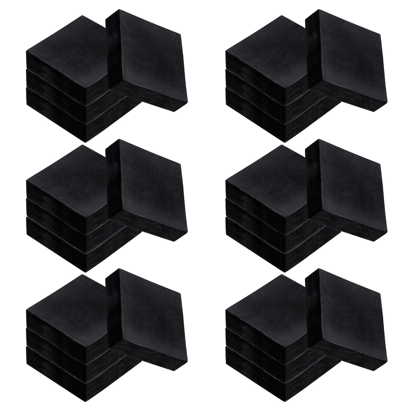 Uxcell 24 Pack Rubber Anti Vibration Pads, 2" x 2" x 0.6" Square Rubber ...