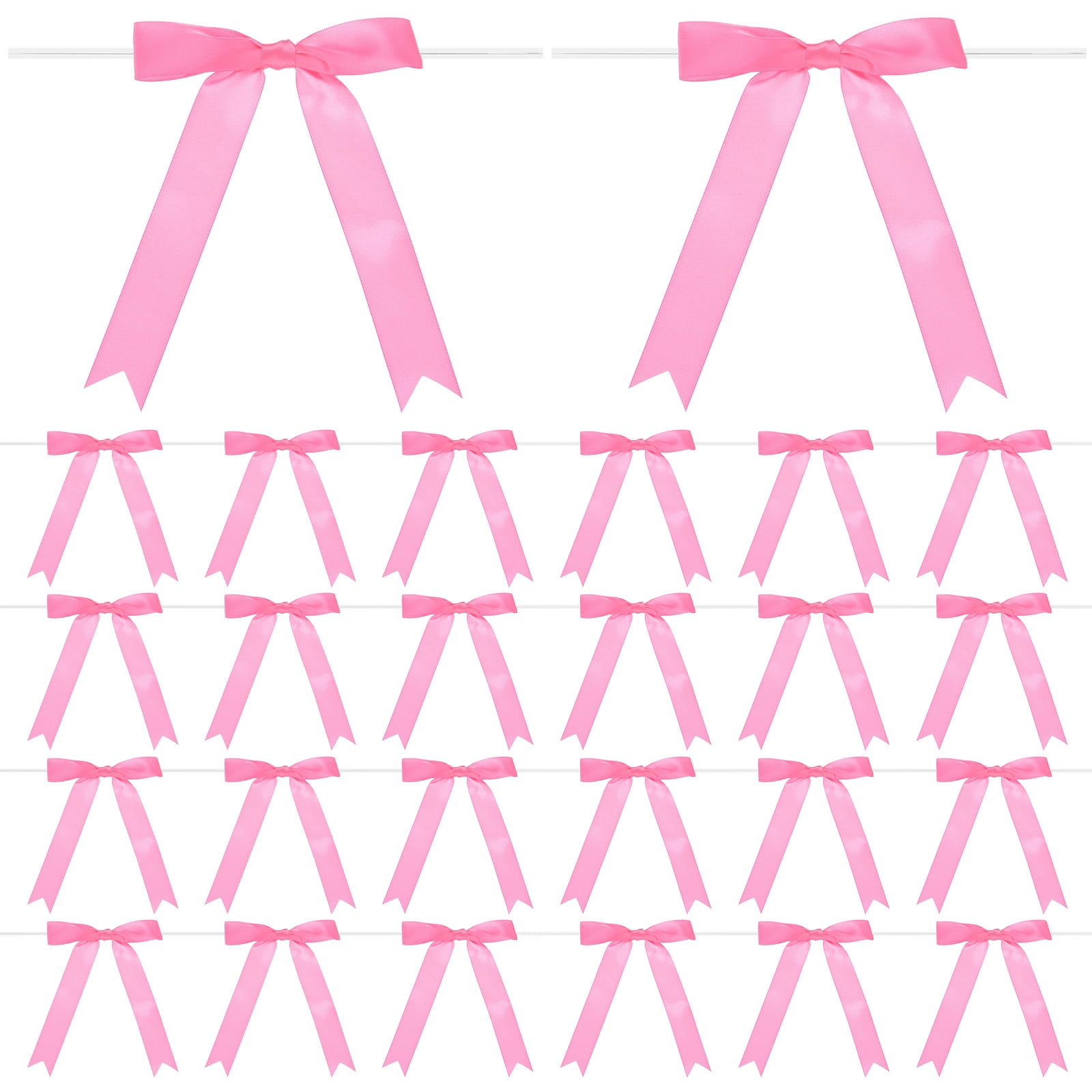 Uxcell 24-Pack Satin Ribbon Twist Tie Bows, 7x5 Inch Bow Twist Ties for ...