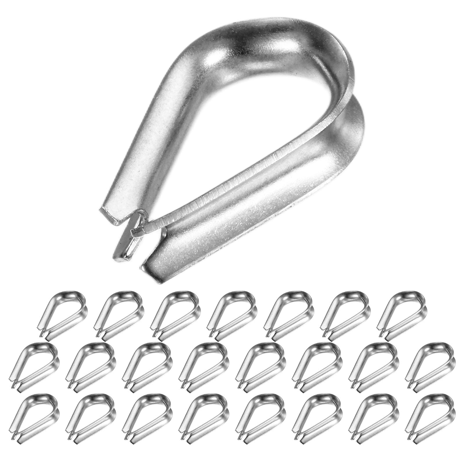 Uxcell 24-Pack Wire Rope Thimbles, M5 Stainless Steel 5mm Rope Thimble ...
