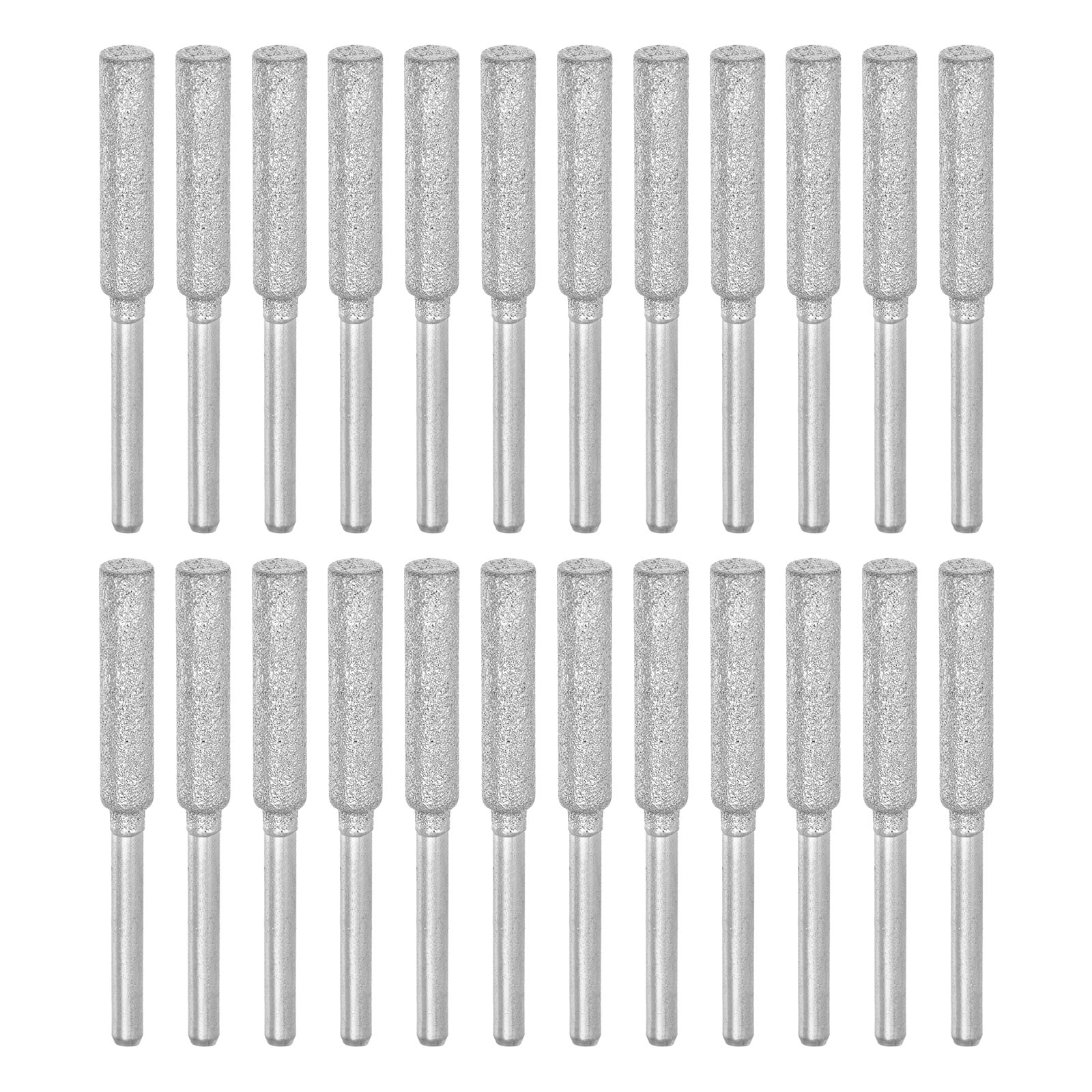 Uxcell 24 Packs Diamond Chainsaw Sharpener Bits 3/16" 4.8mm Cylinder ...