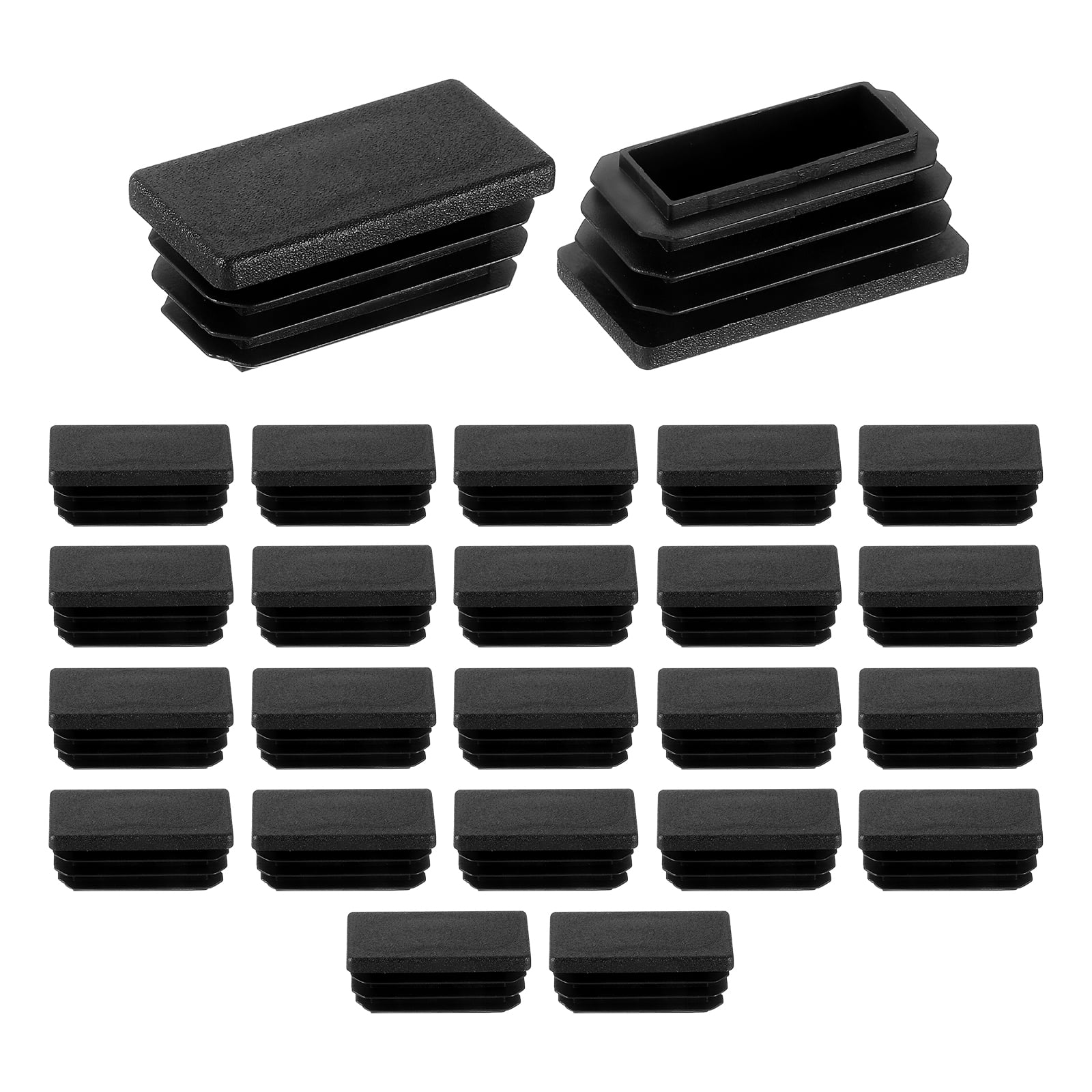 Uxcell 24 Pcs 1 5/8 x 25/32 Inch Rectangle Tubing End Caps for Metal ...