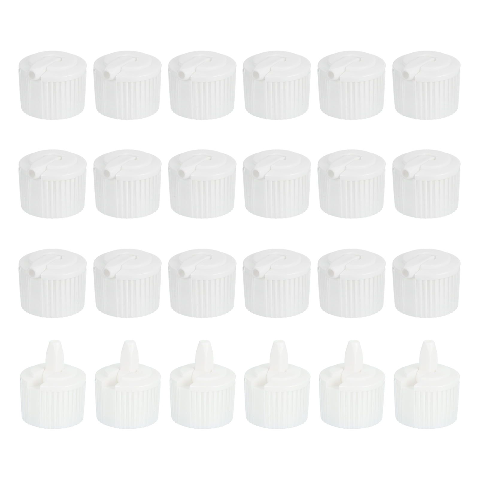 Uxcell 24 Pcs 28/410 Flip Bottle Top Dispensing Caps, Plastic Squeeze ...