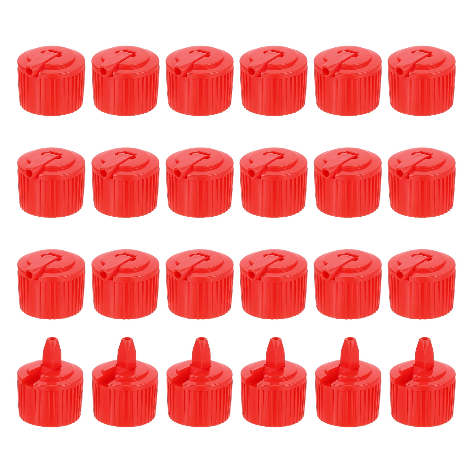 Uxcell 24 Pcs 28/410 Flip Bottle Top Dispensing Caps, Plastic Squeeze ...