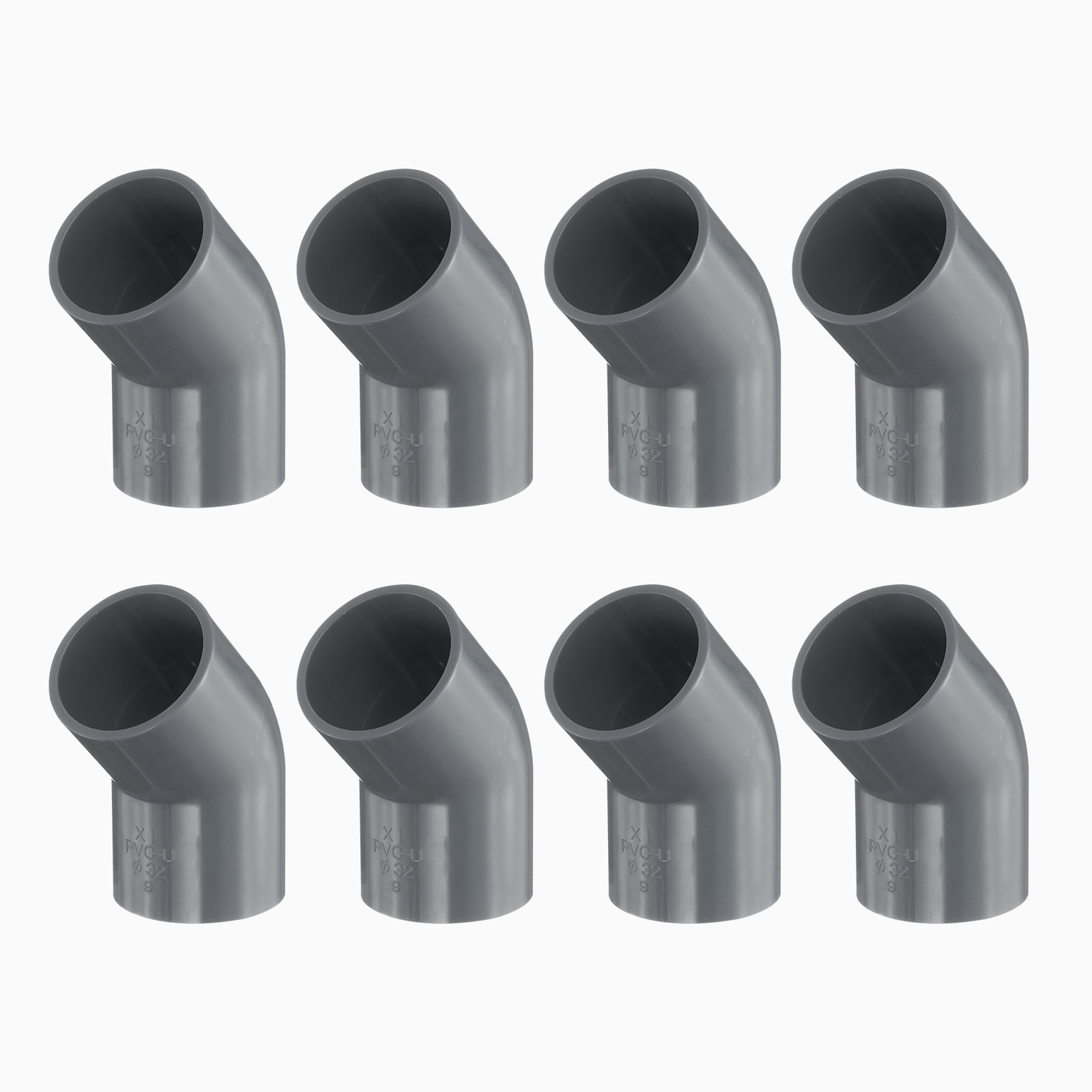 Uxcell 8 Pcs 1" 45 Degree Elbow Pipe Fittings Furniture Construction ...