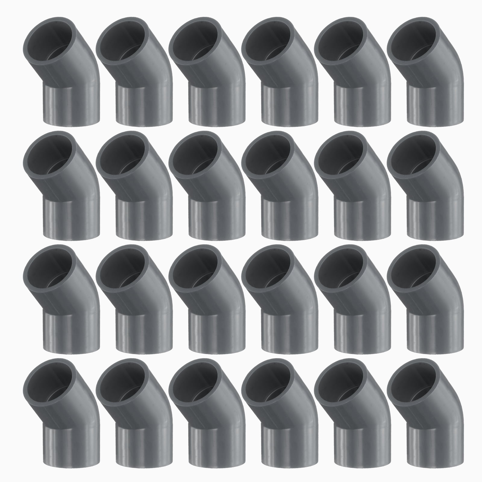 Uxcell 24 Pcs 1/2" 45 Degree Elbow Pipe Fittings Furniture Construction ...
