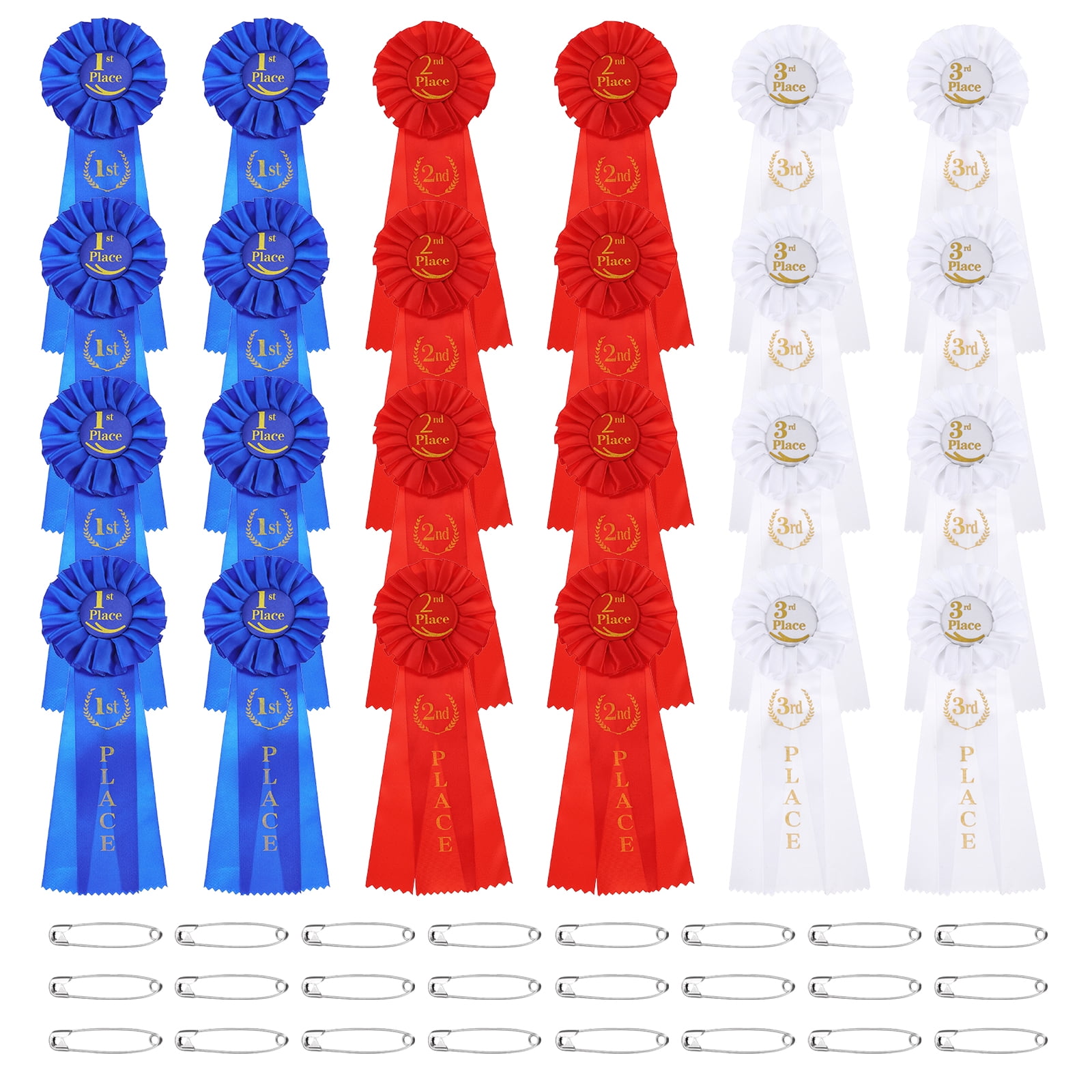 Uxcell 24 Pcs Award Ribbons, 1st, 2nd, 3rd Place Winner Recognition ...