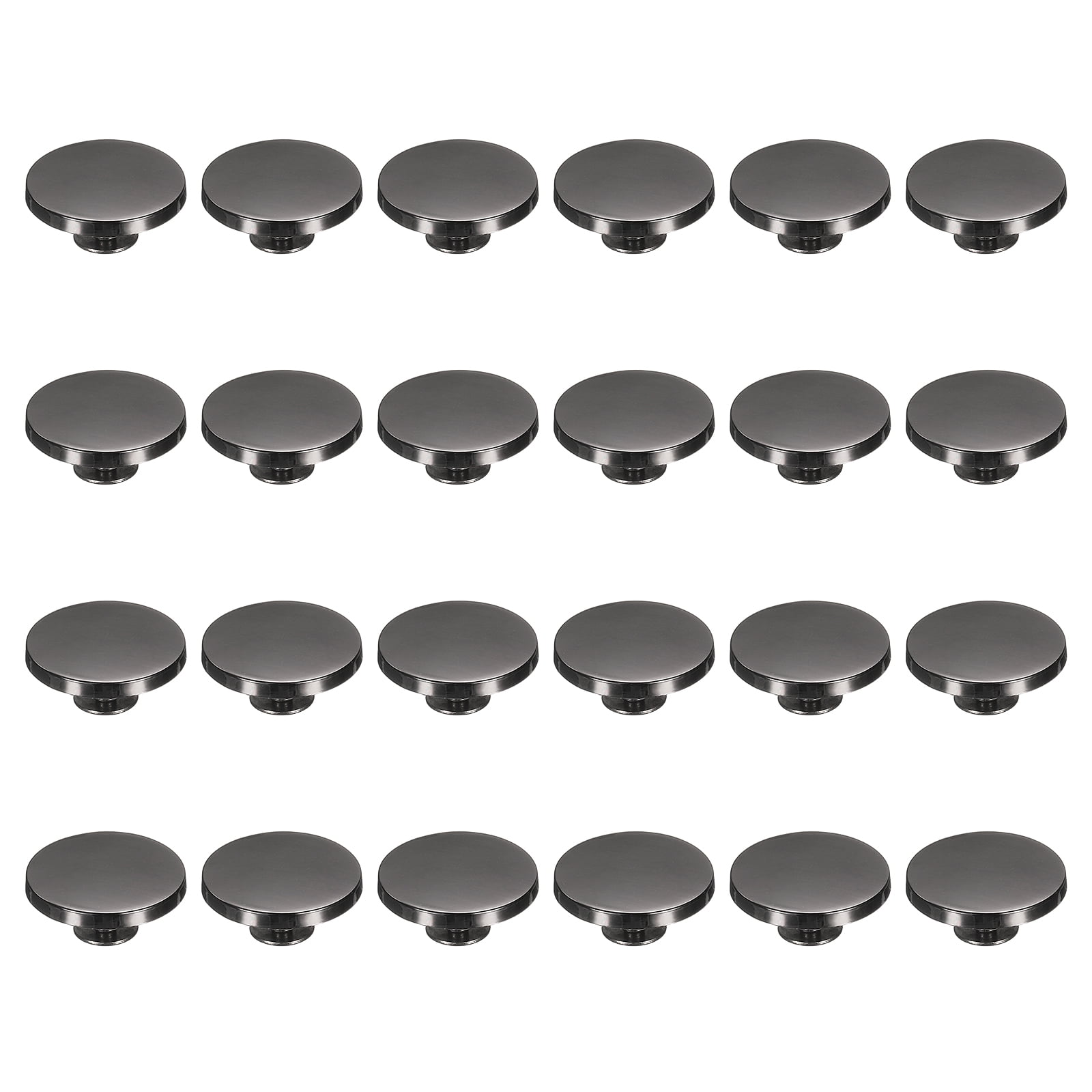 Uxcell 24 Pcs Flat Head Button Stud 20mm Screw Back Rivets Stud Set ...