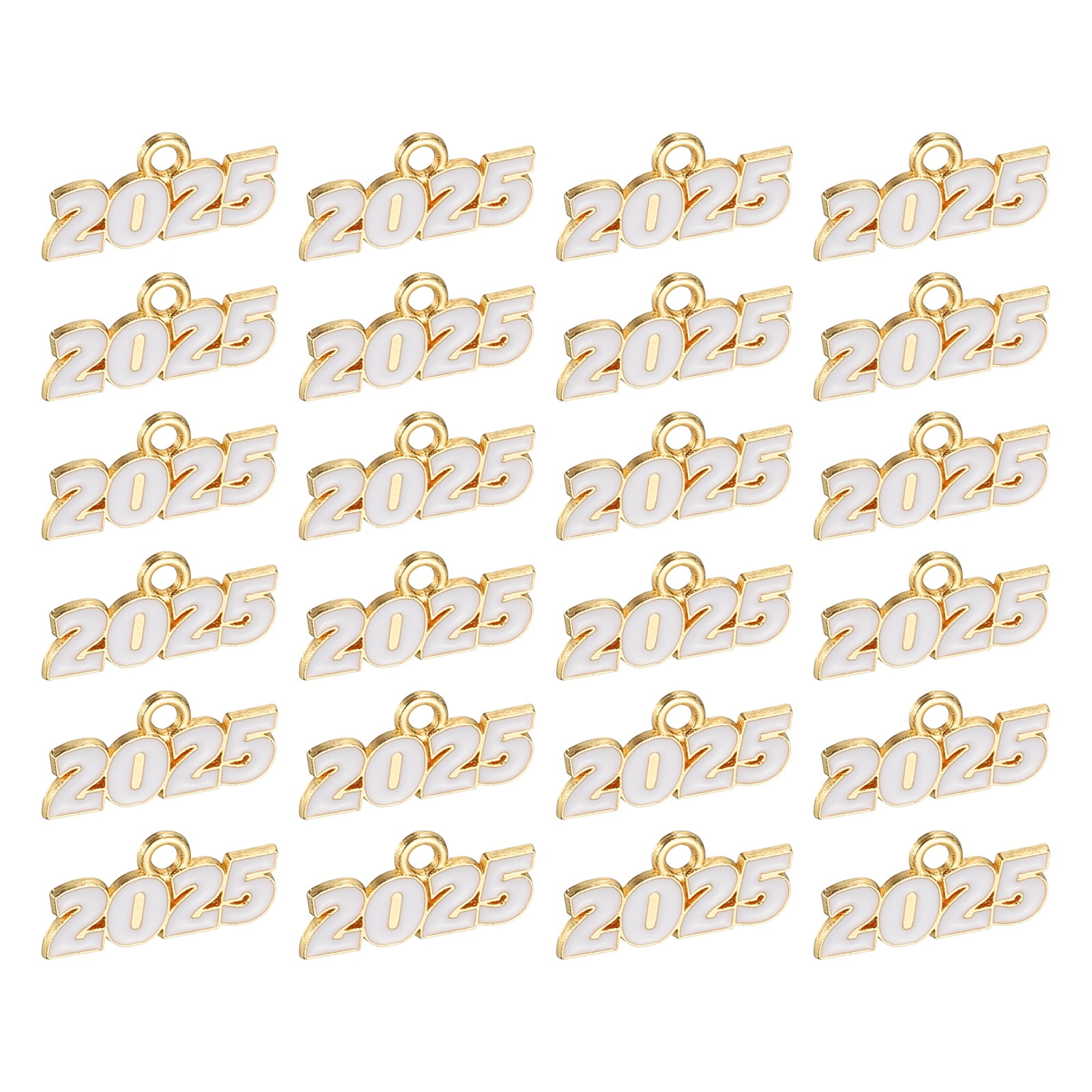 Uxcell 24 Pcs Metal Year Number Charm, 2025 Graduation Tassel Year ...