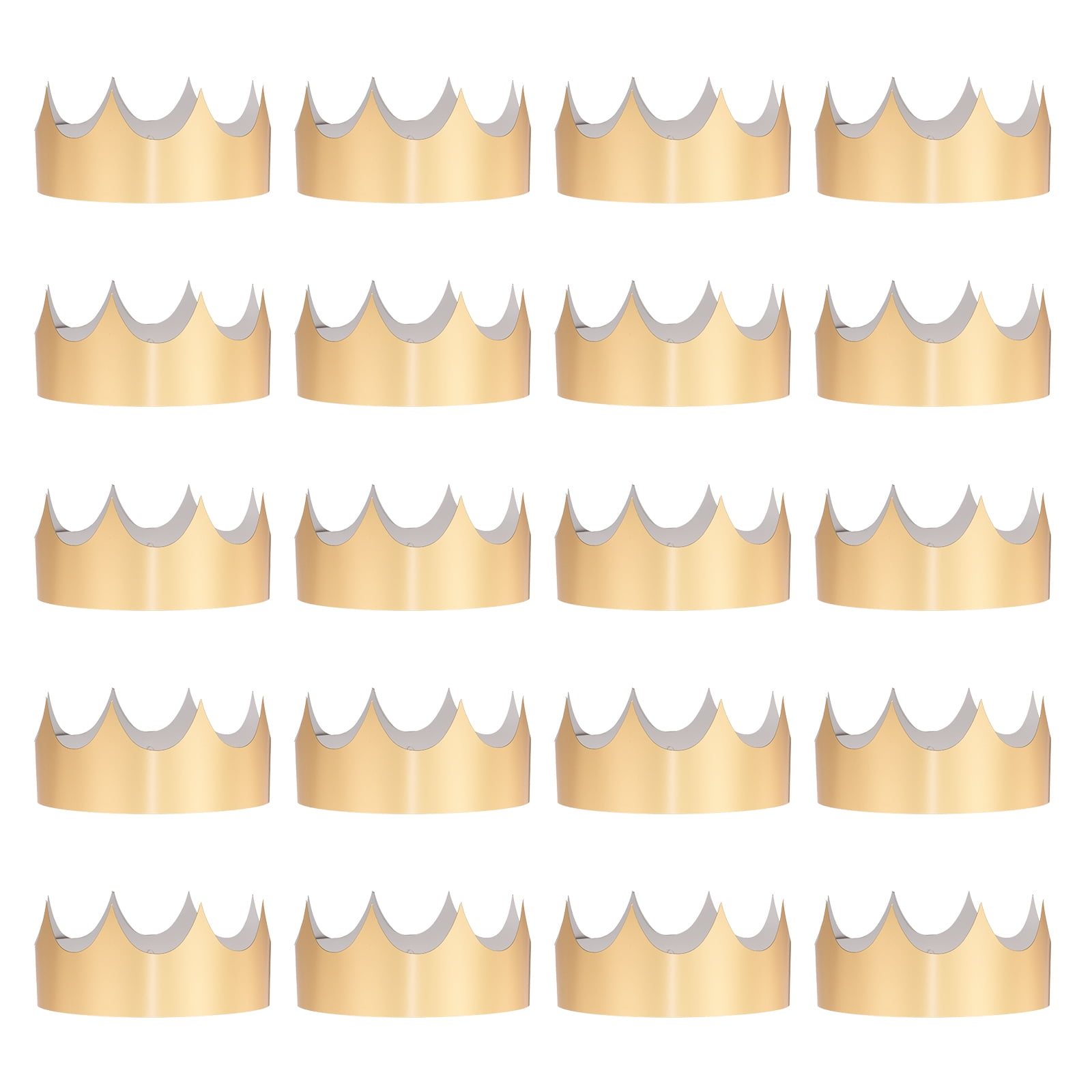 Uxcell 24 Pcs Paper Crowns Light Gold Foil Crown for Birthday,Classic ...