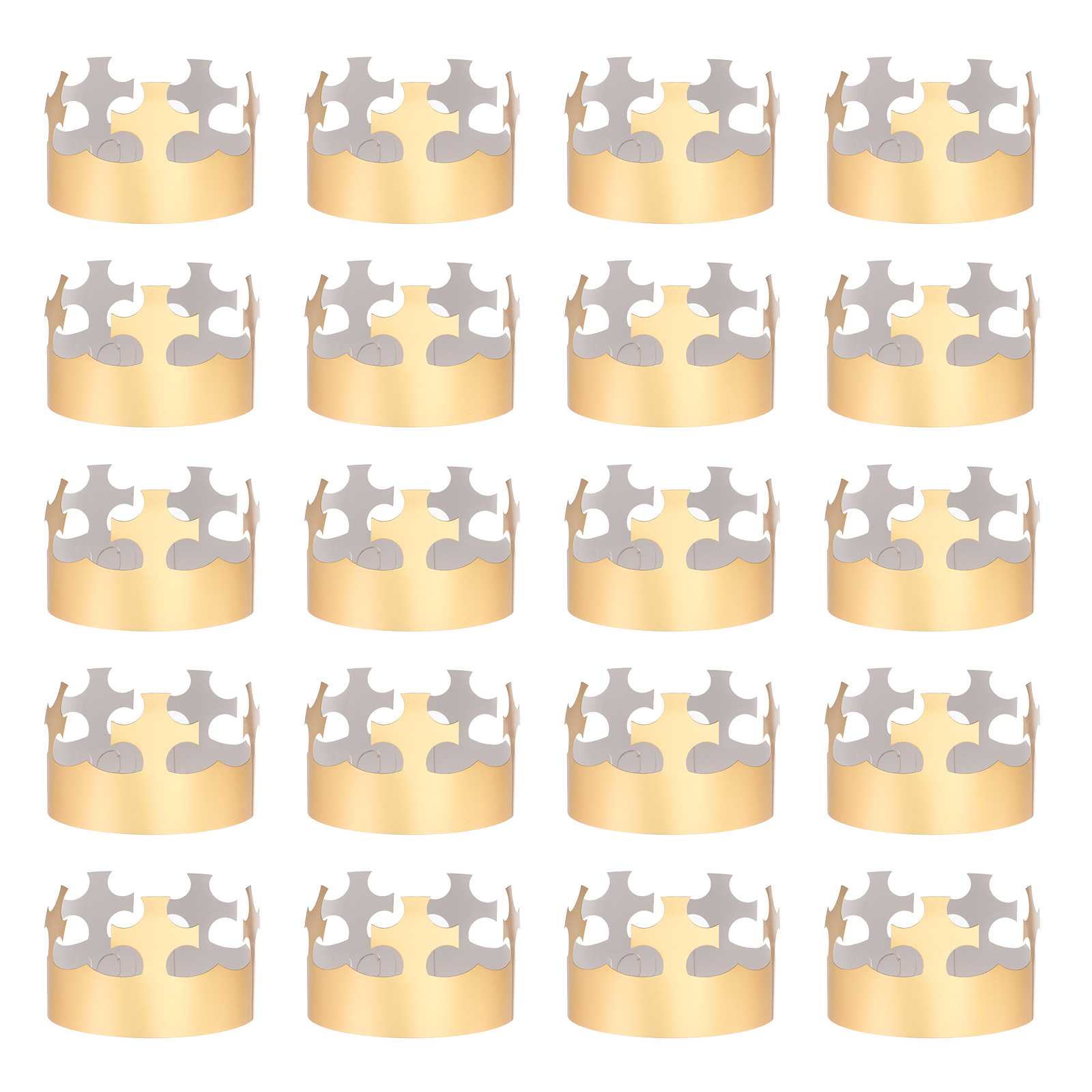 Uxcell 24 Pcs Paper Crowns Light Gold Foil Crown for Birthday,Fashion ...