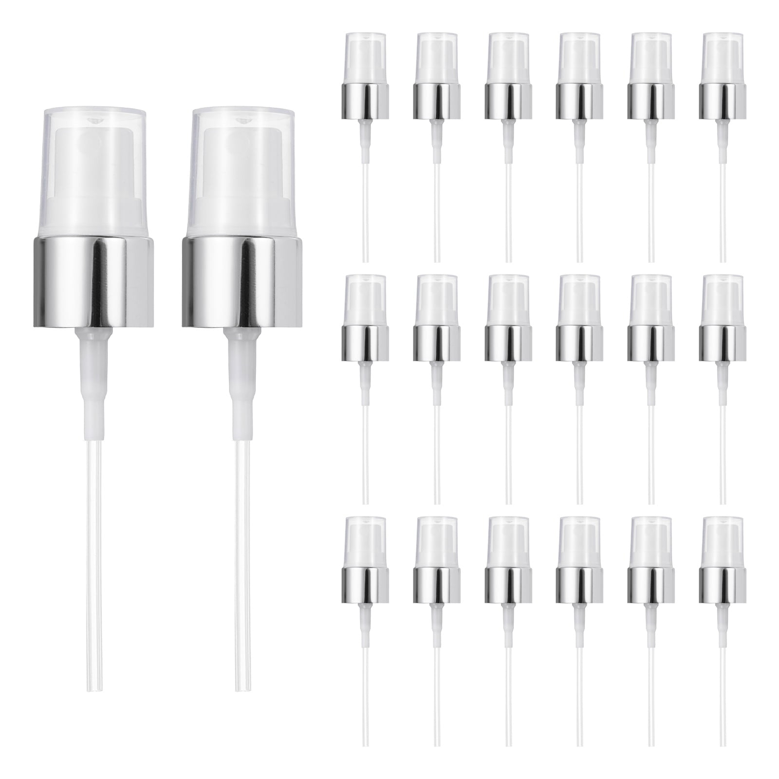 Uxcell 24 Pcs Silver White Spray Top, 18/410 Fine Mist Sprayer Reusable ...