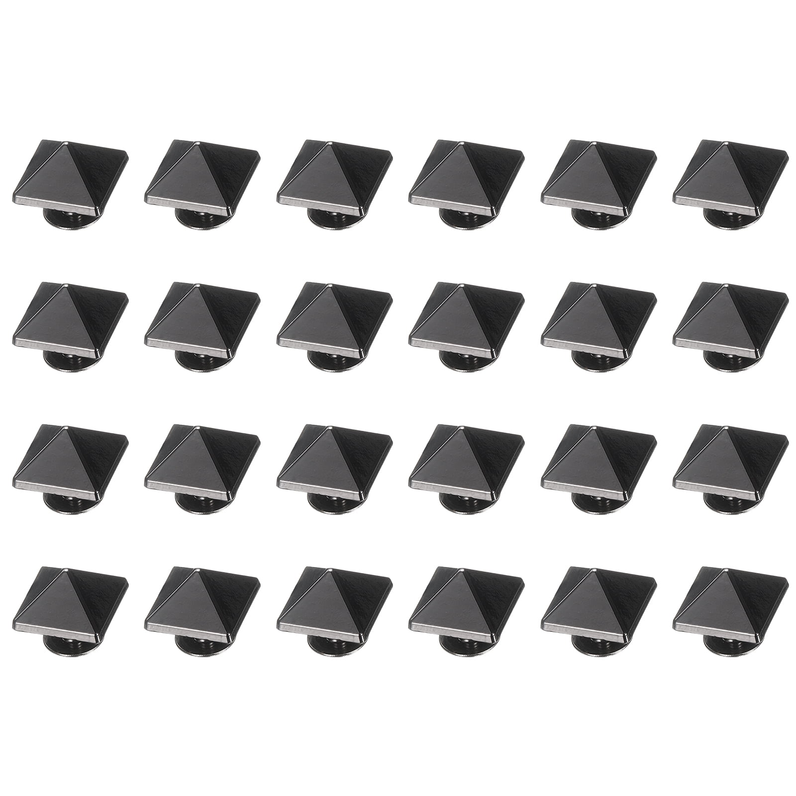 Uxcell 24 Pcs Square Spike Studs Rivets 12mm Metal Leather Rivets ...